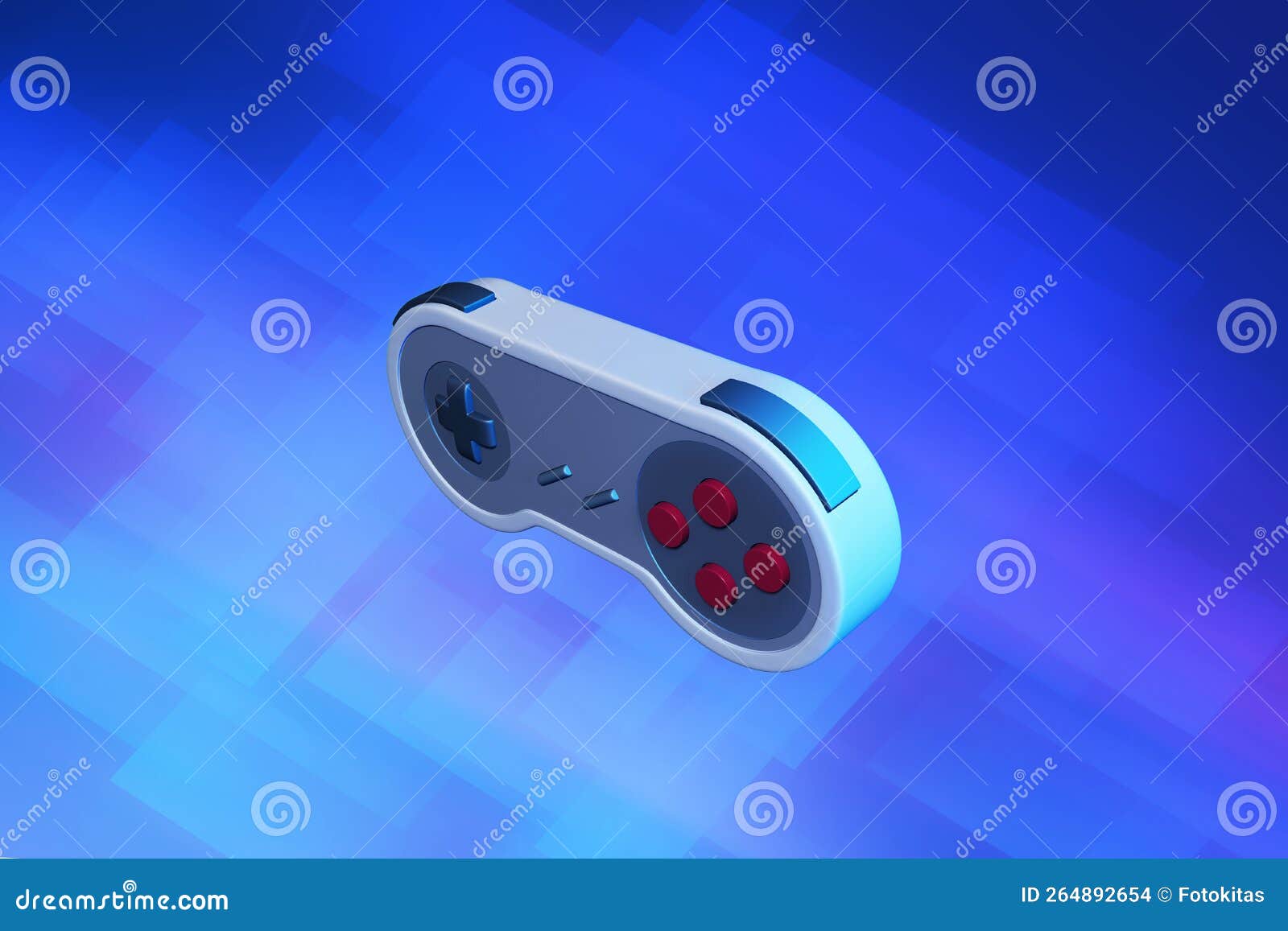 Retro Game Controller on 3d Illustrations Stock Illustration ...