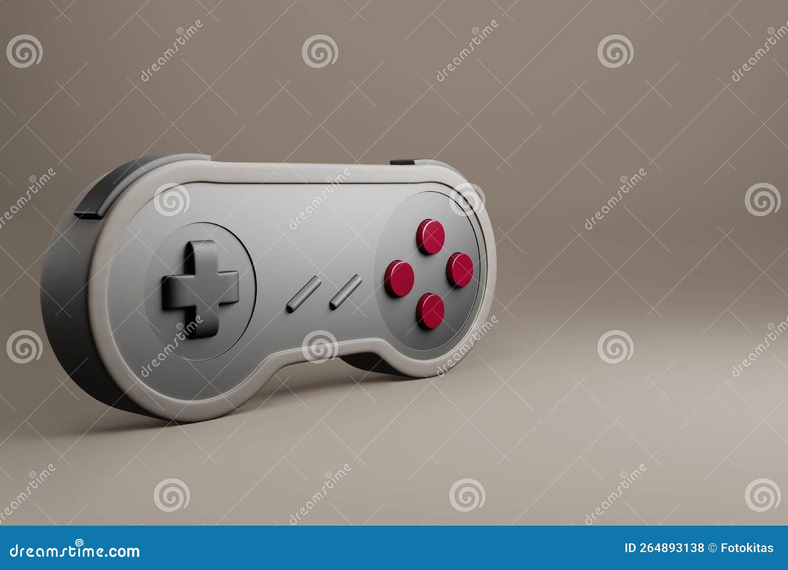 Retro Game Controller on 3d Illustrations Stock Illustration ...