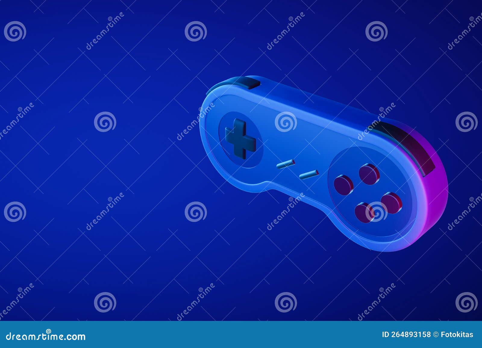 Retro Game Controller on 3d Illustrations Stock Illustration ...