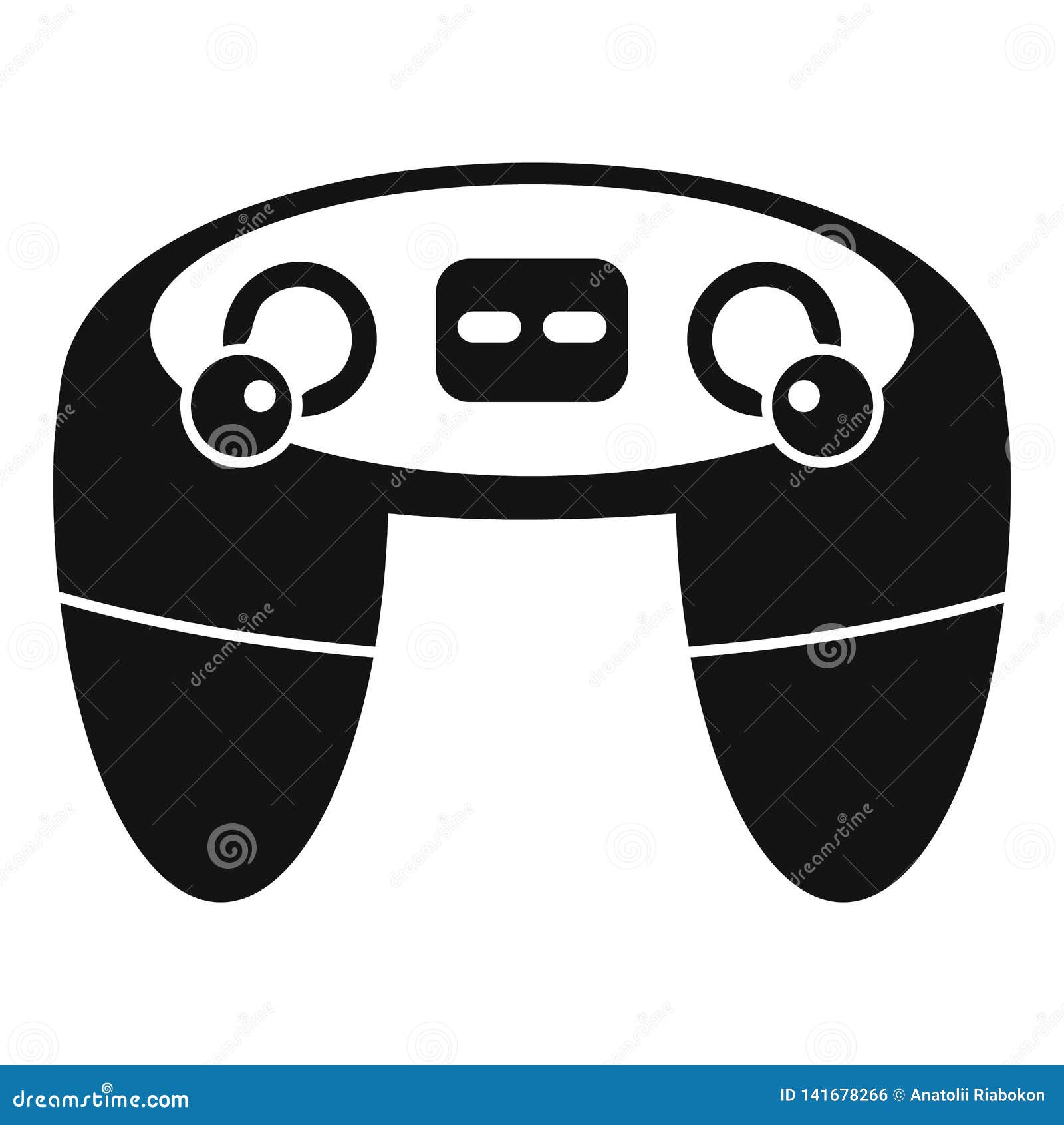 Retro Game Controller Icon, Simple Style Stock Vector - Illustration of ...