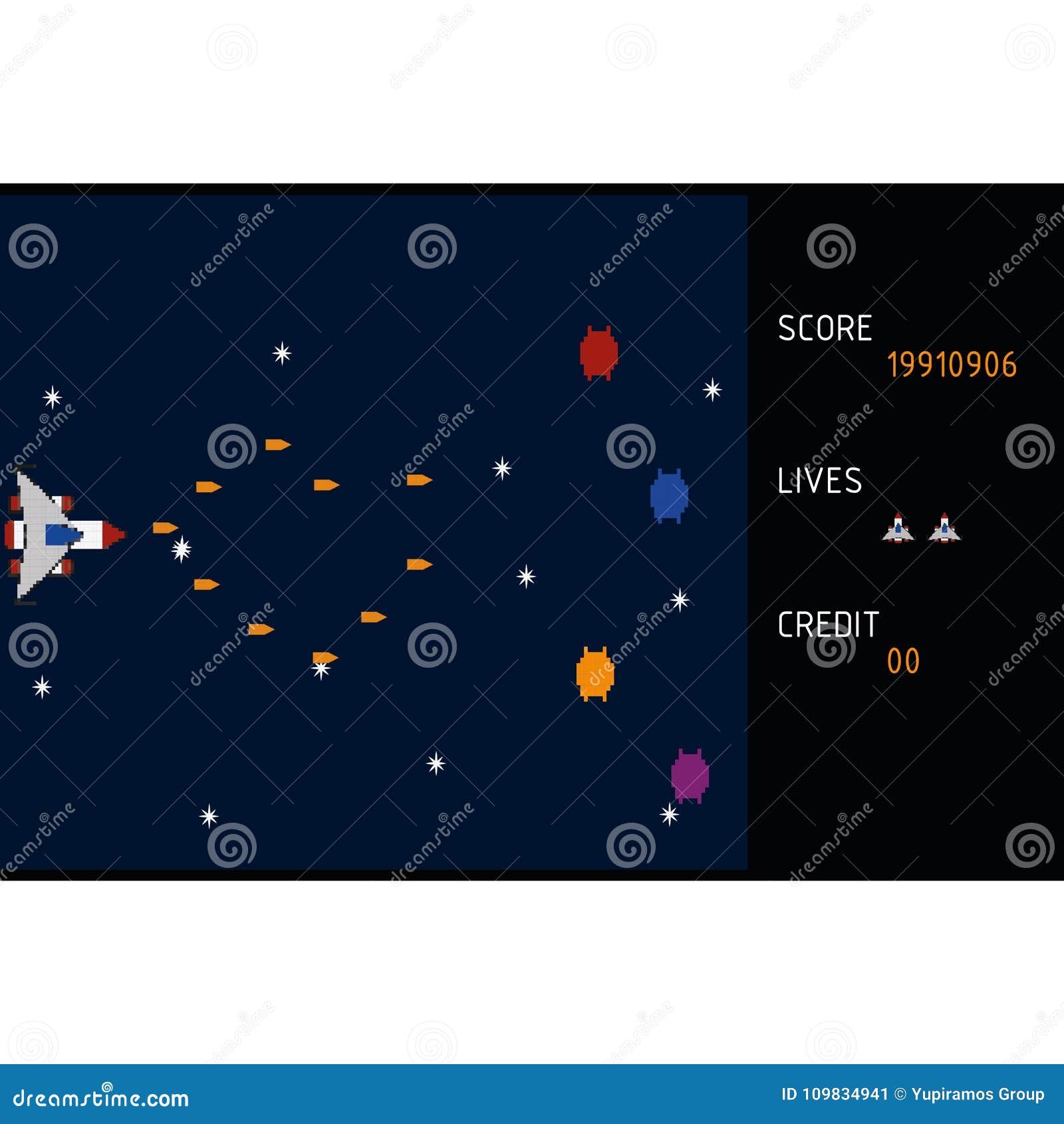 Retro game design stock vector. Illustration of friends - 109834941