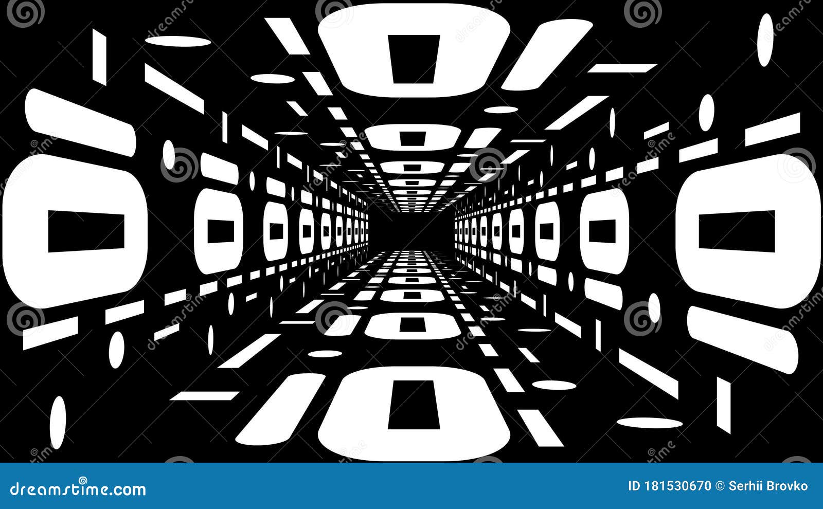 Retro Game Style Infinite Tunnel Seamless Loop Animation Stock Footage