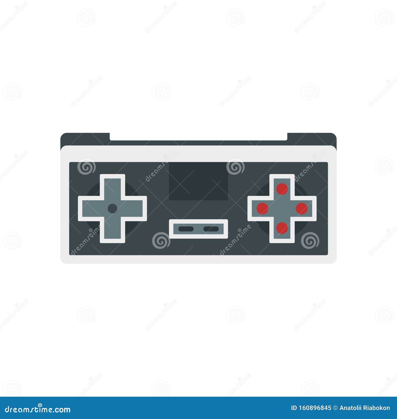 Retro-gamecontrollpictogram, Flatstijl Vector Illustratie ...