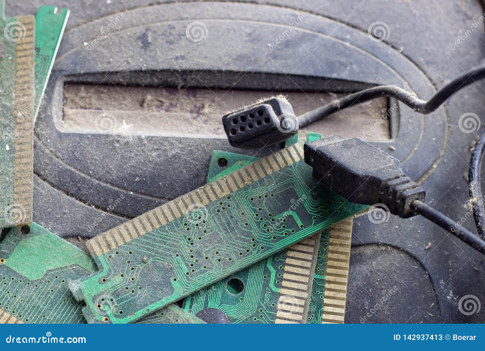 Retro Gamepad, Controller and Game Console Covered Vith Dirt and Dust ...