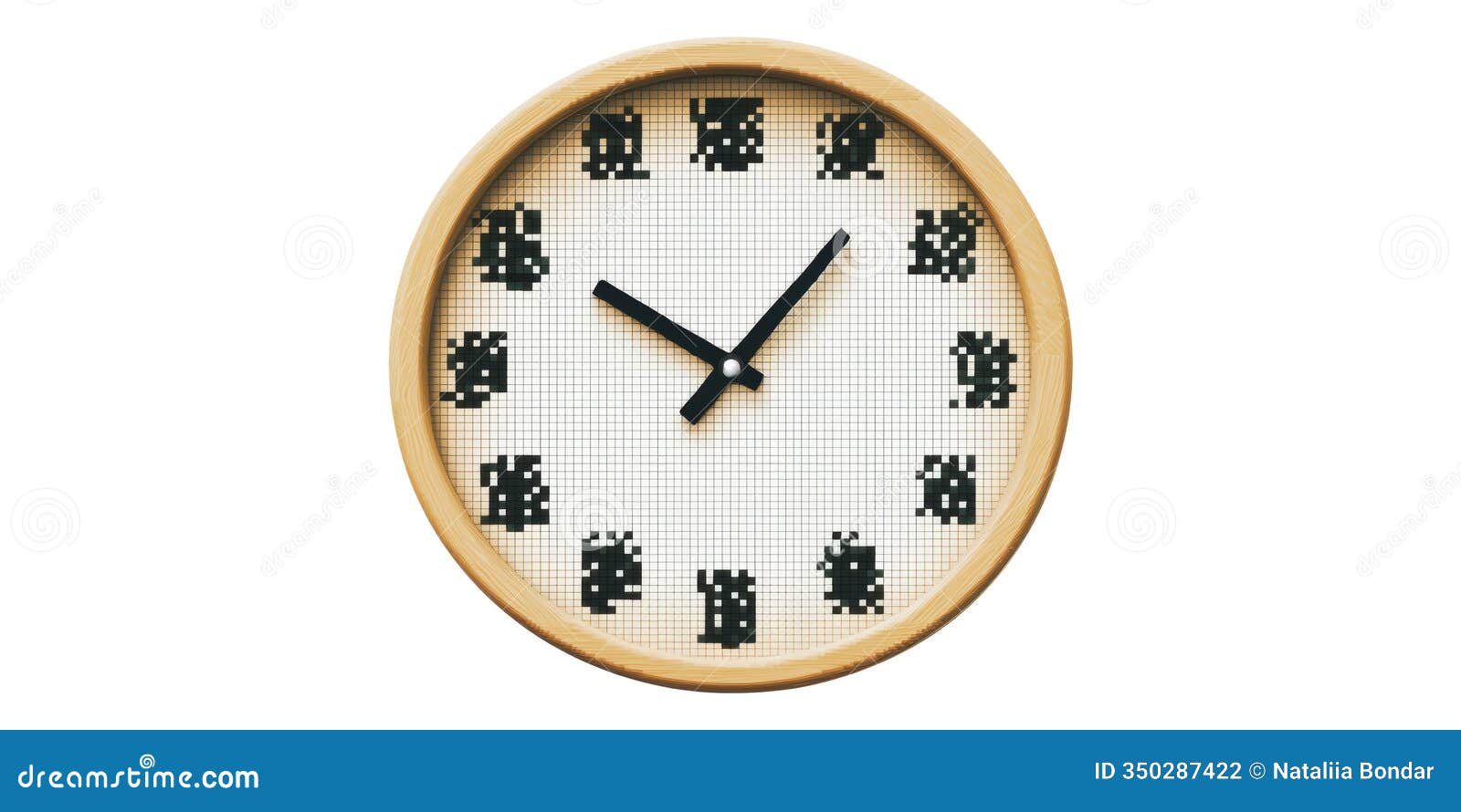Retro Gamer Clock with Pixel Art Design Isolated on Transparent ...