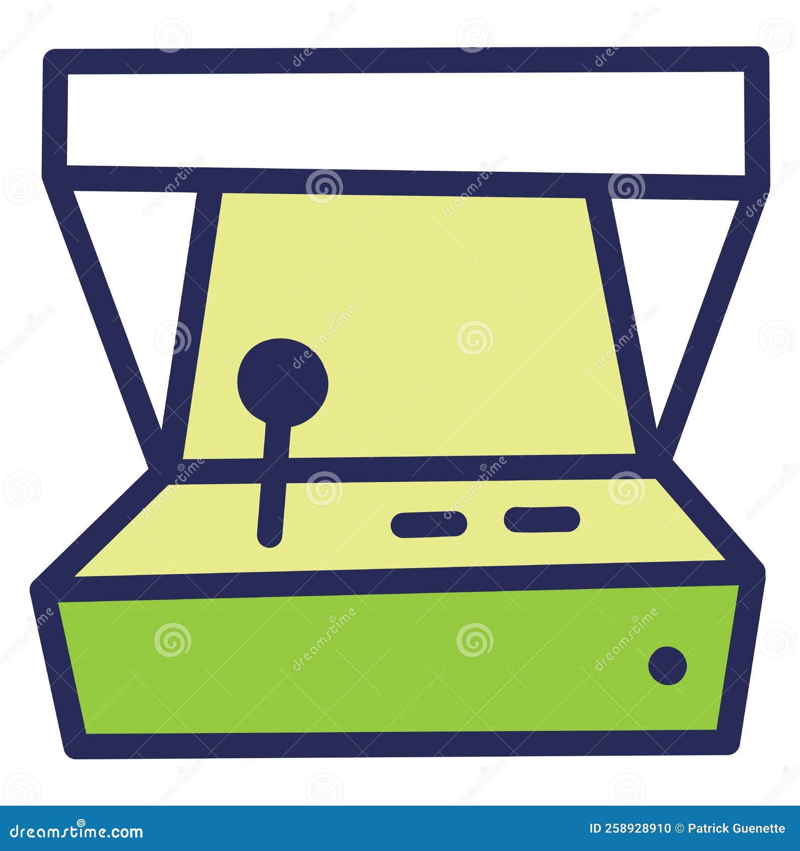 Retro gaming console, icon stock vector. Illustration of vintage ...