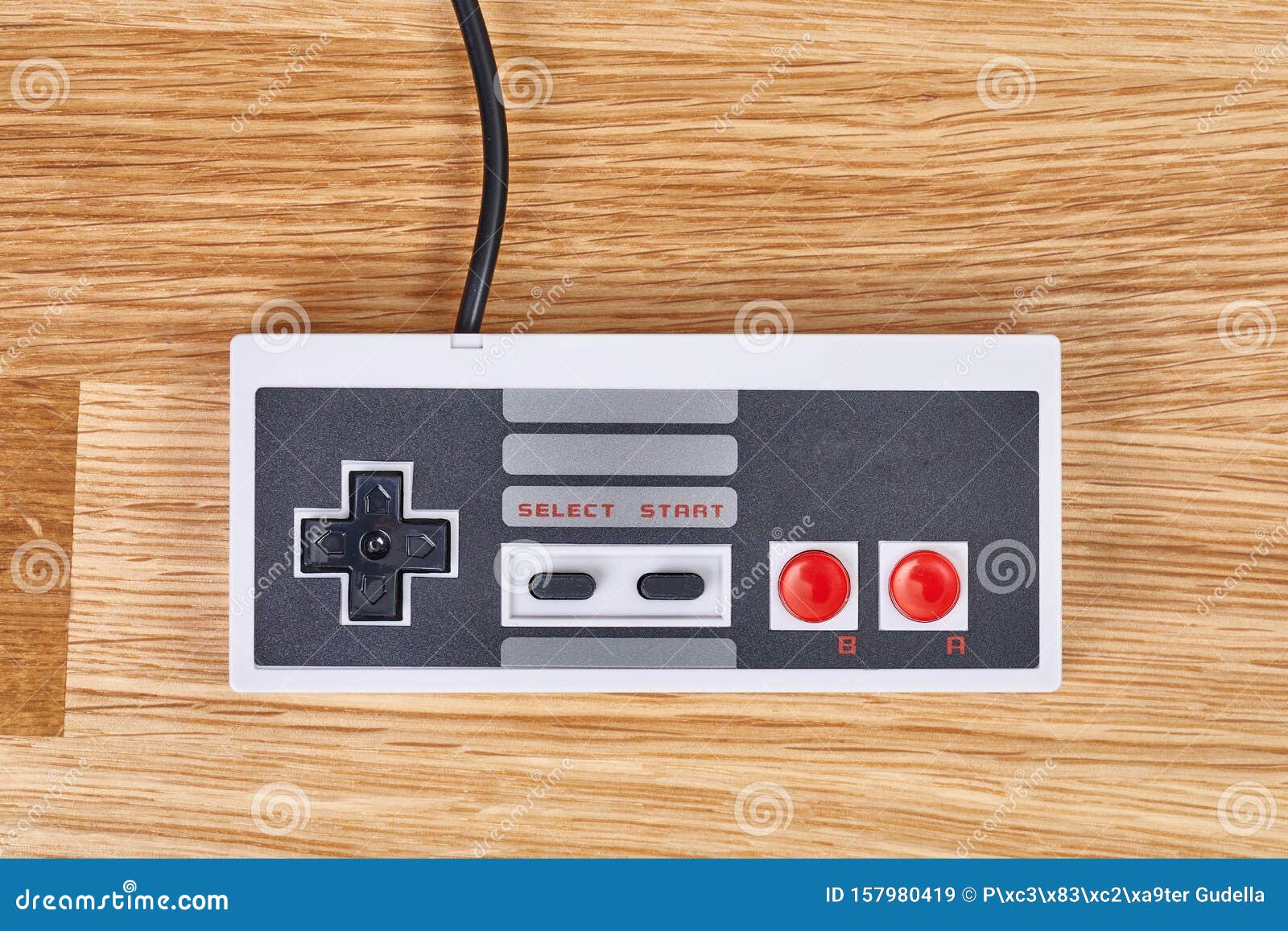 Old Console Gaming Controller Stock Image - Image of console, button ...