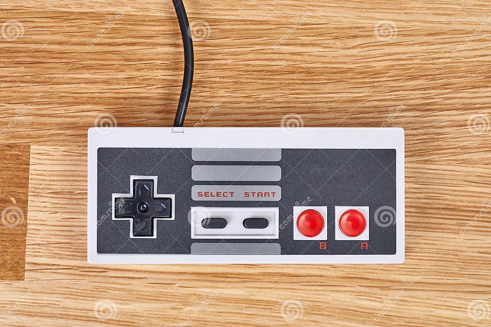 Old Console Gaming Controller Stock Image - Image of console, button ...