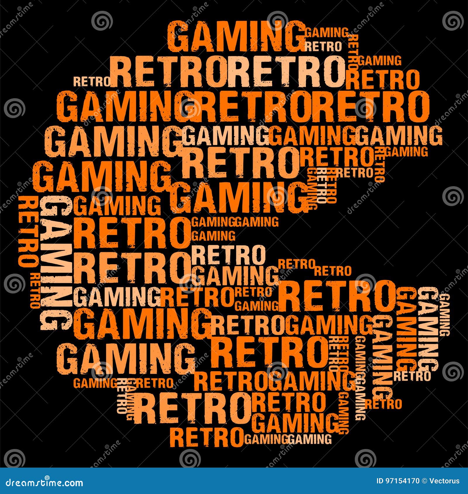 Retro Gaming stock vector. Illustration of character - 97154170