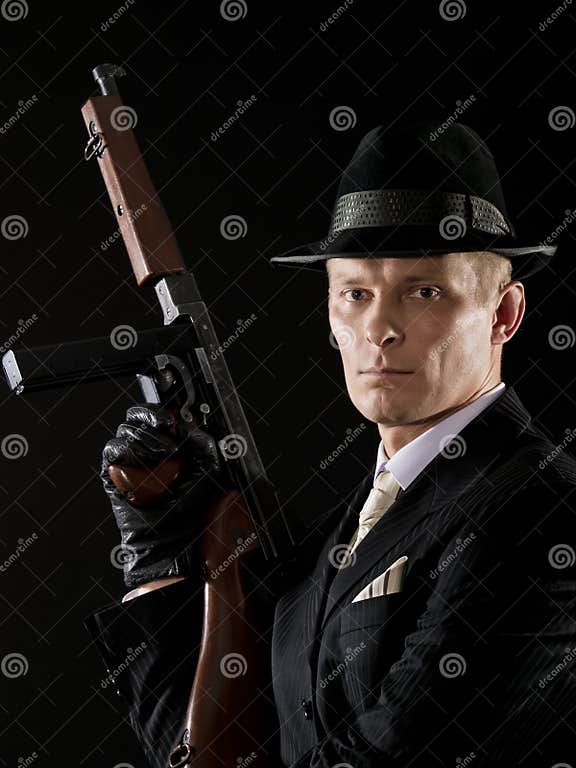 Retro gangsta style stock photo. Image of fedora, people - 16976708