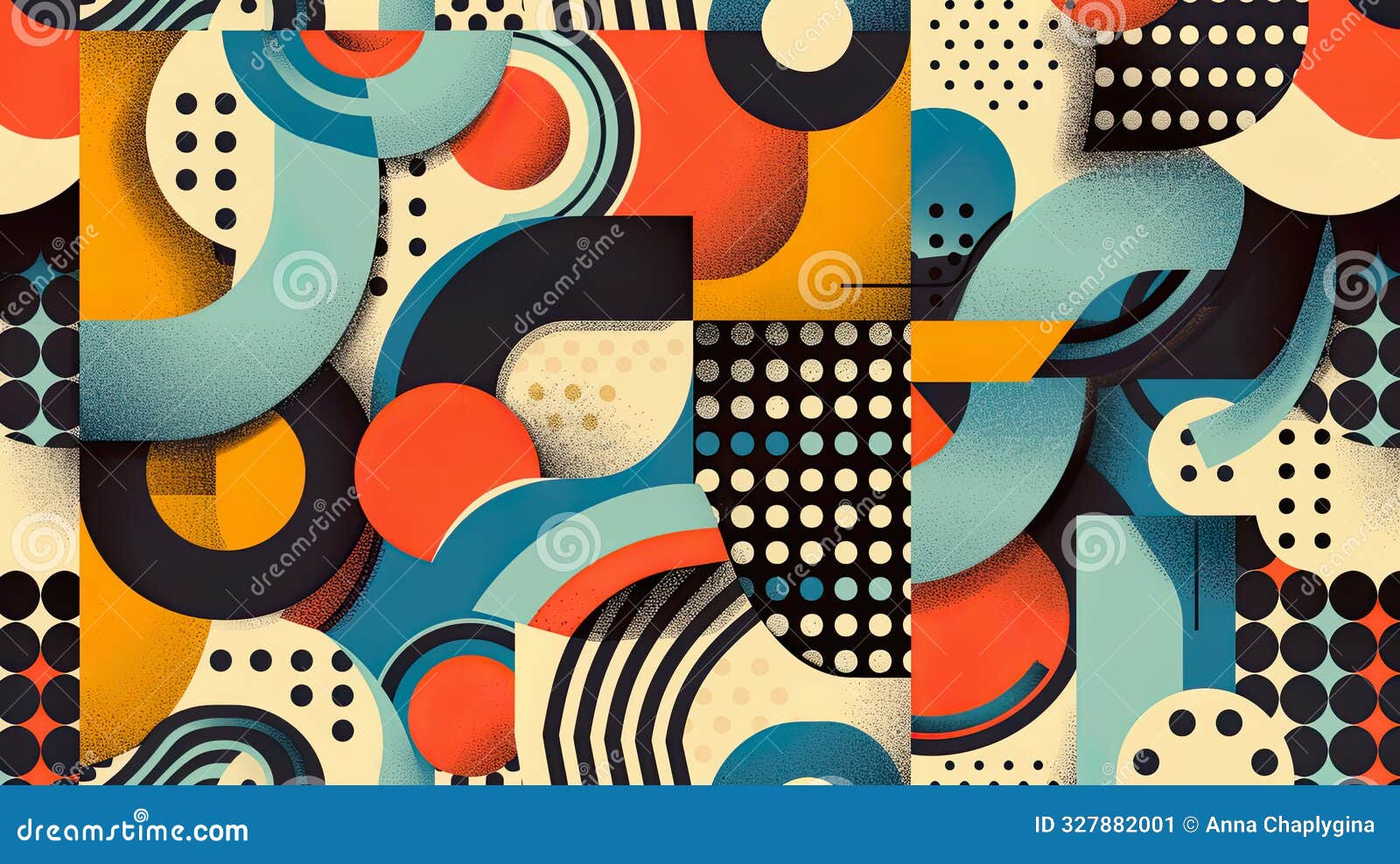 Retro Geometric Abstract Art in Retro Style for Wallpapers and Posters ...