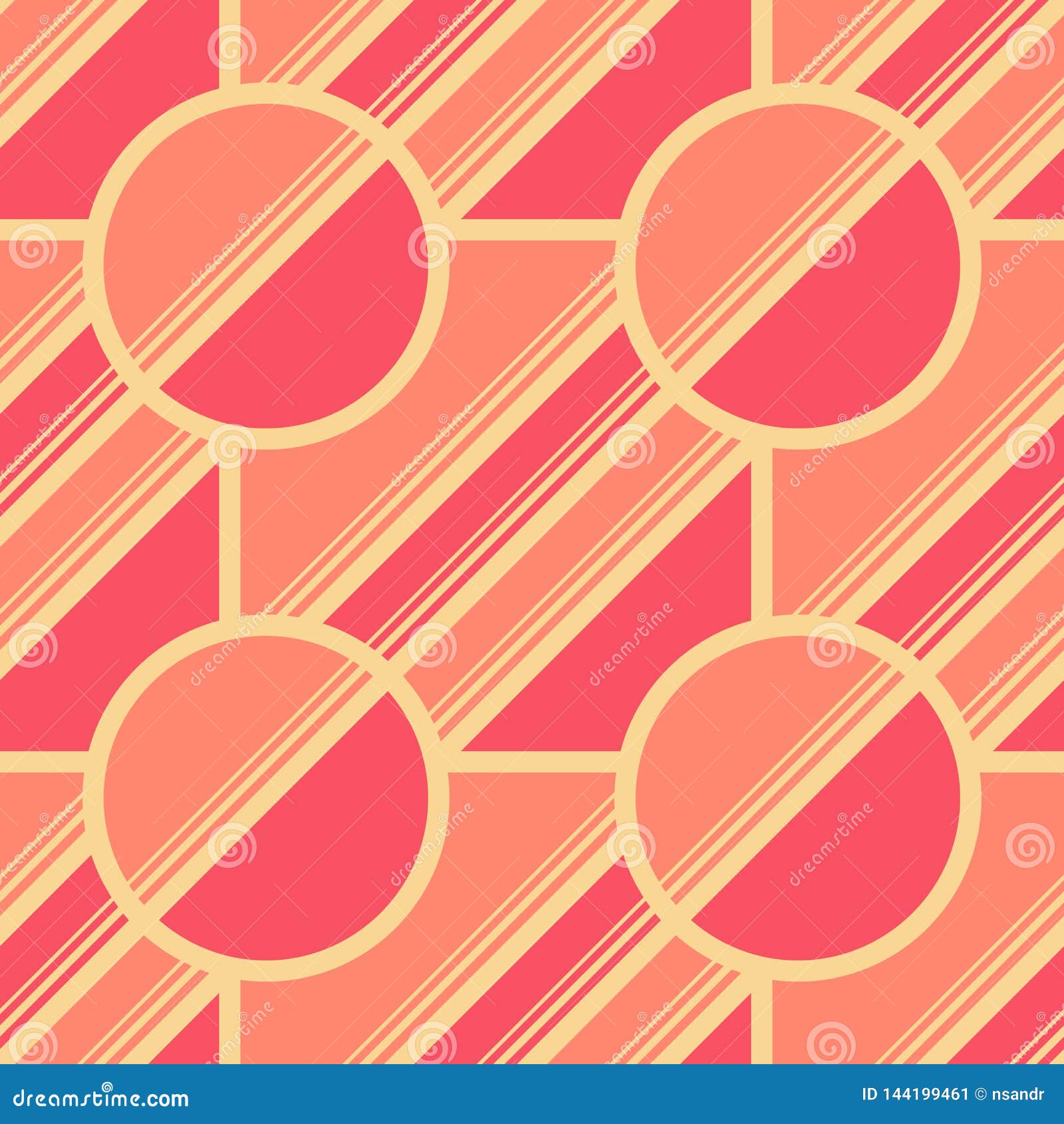 Retro Geometric Elements in Pale Colors - Abstract Lines and Figures ...