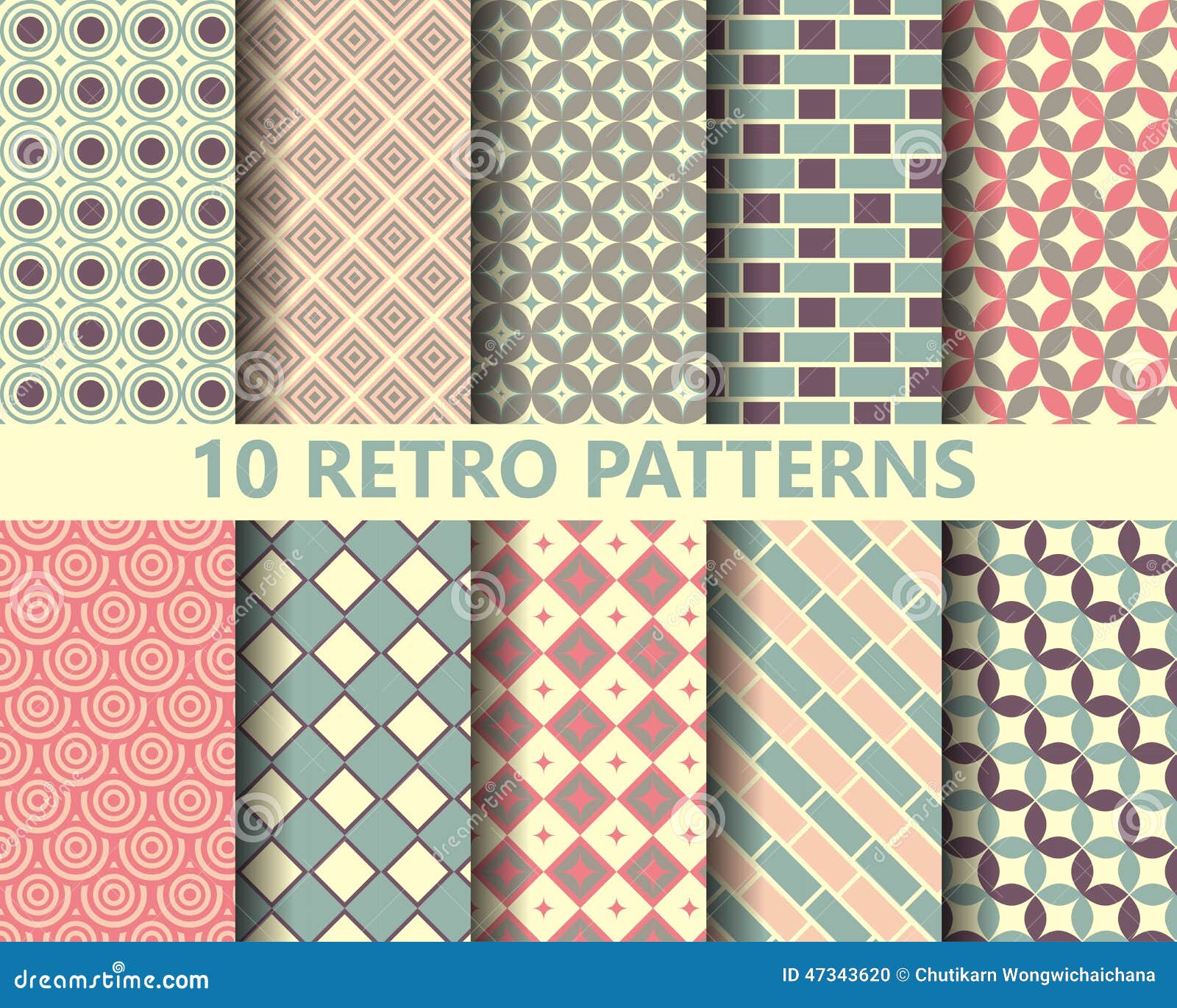Retro Geometric Patterns Stock Illustrations – 67,971 Retro Geometric ...