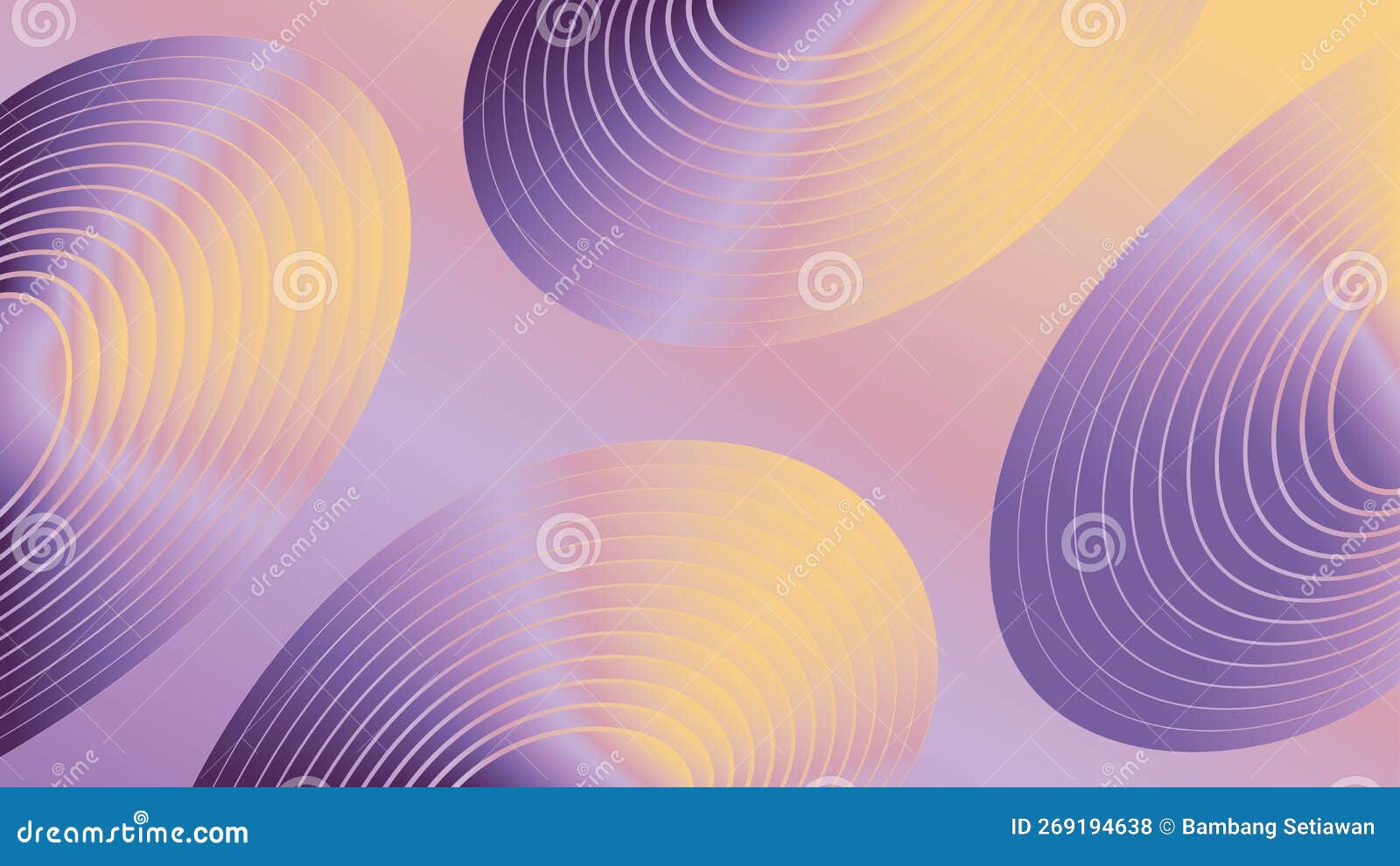 Retro Geometric Rounded Shape with Orange Purple Color Gradient ...