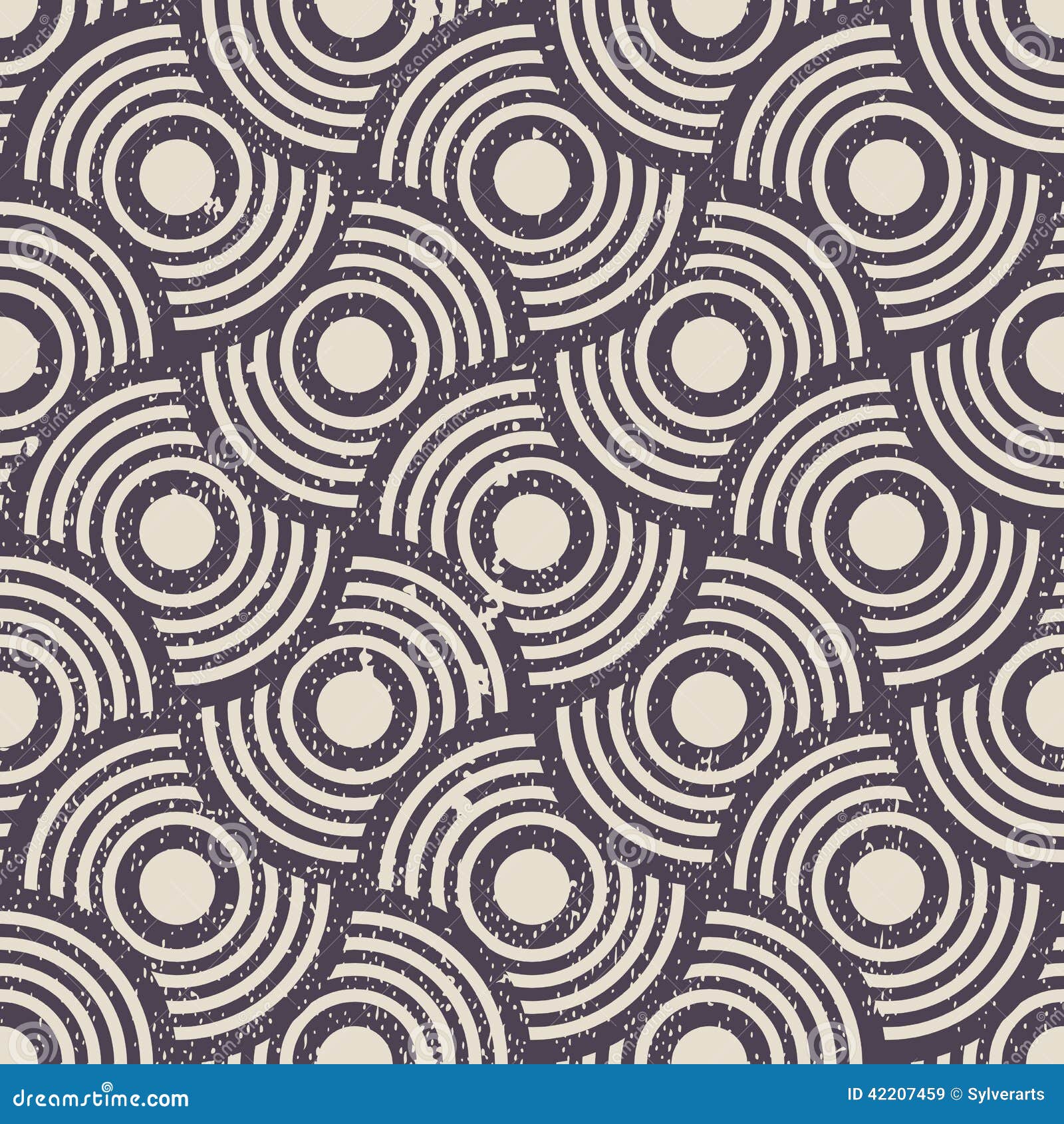 Retro Geometric Seamless Background, Vintage Vector Repeat Pattern with ...