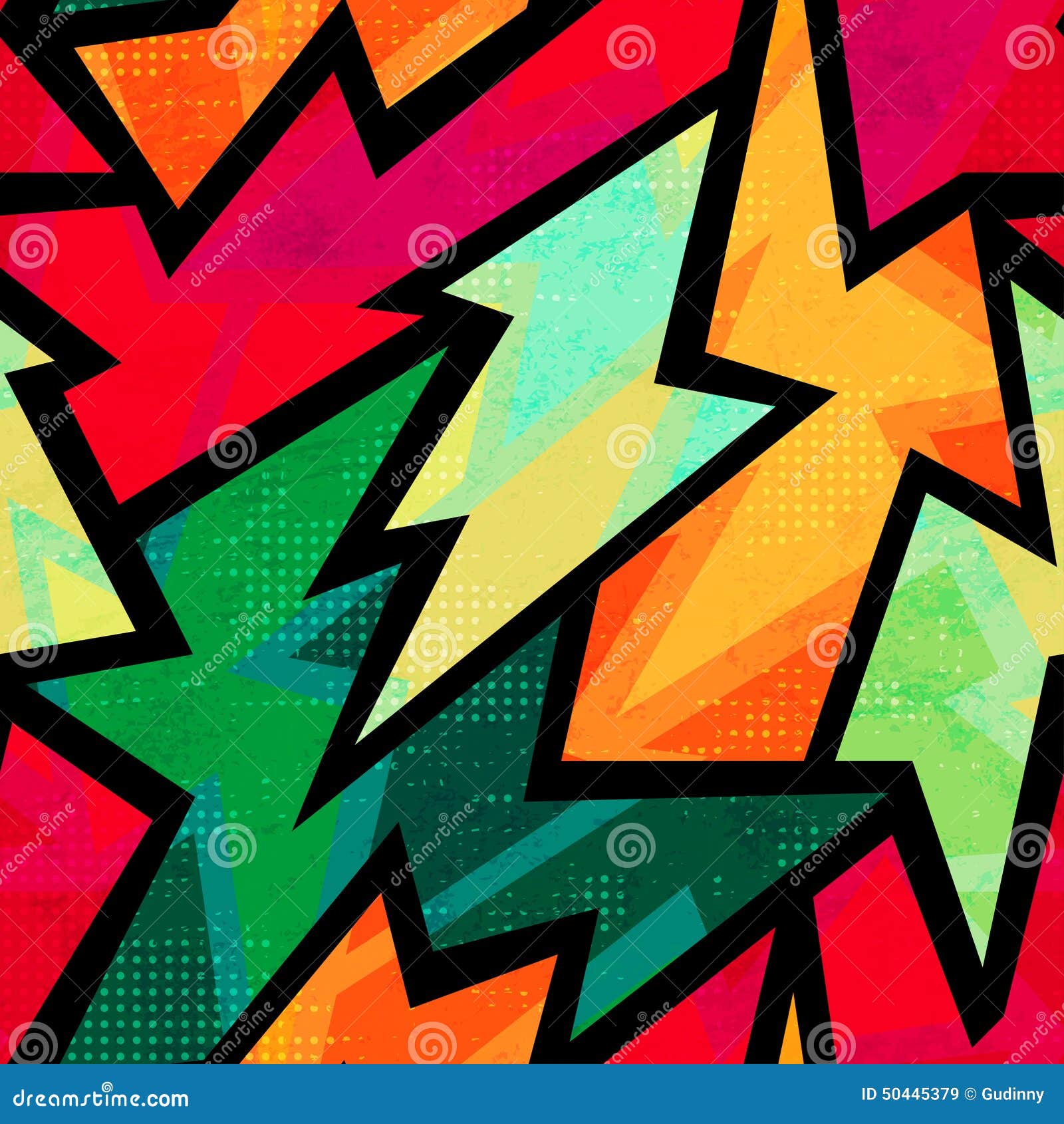 Retro Geometric Seamless Pattern Stock Vector - Illustration of fashion ...