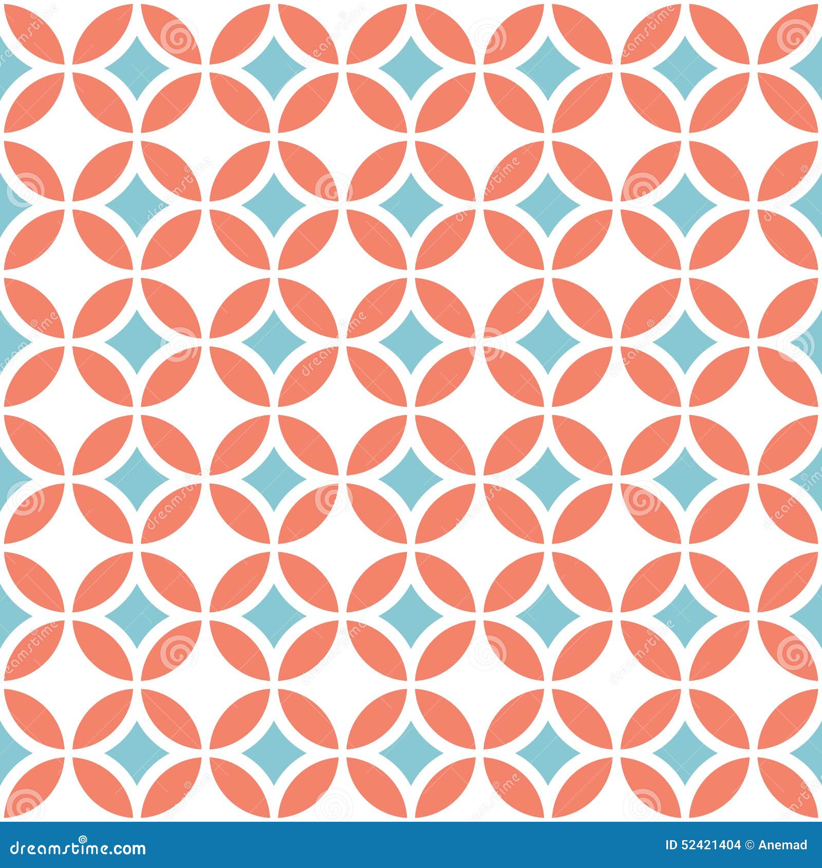 Retro Geometric Seamless Pattern Stock Vector - Illustration of blue ...