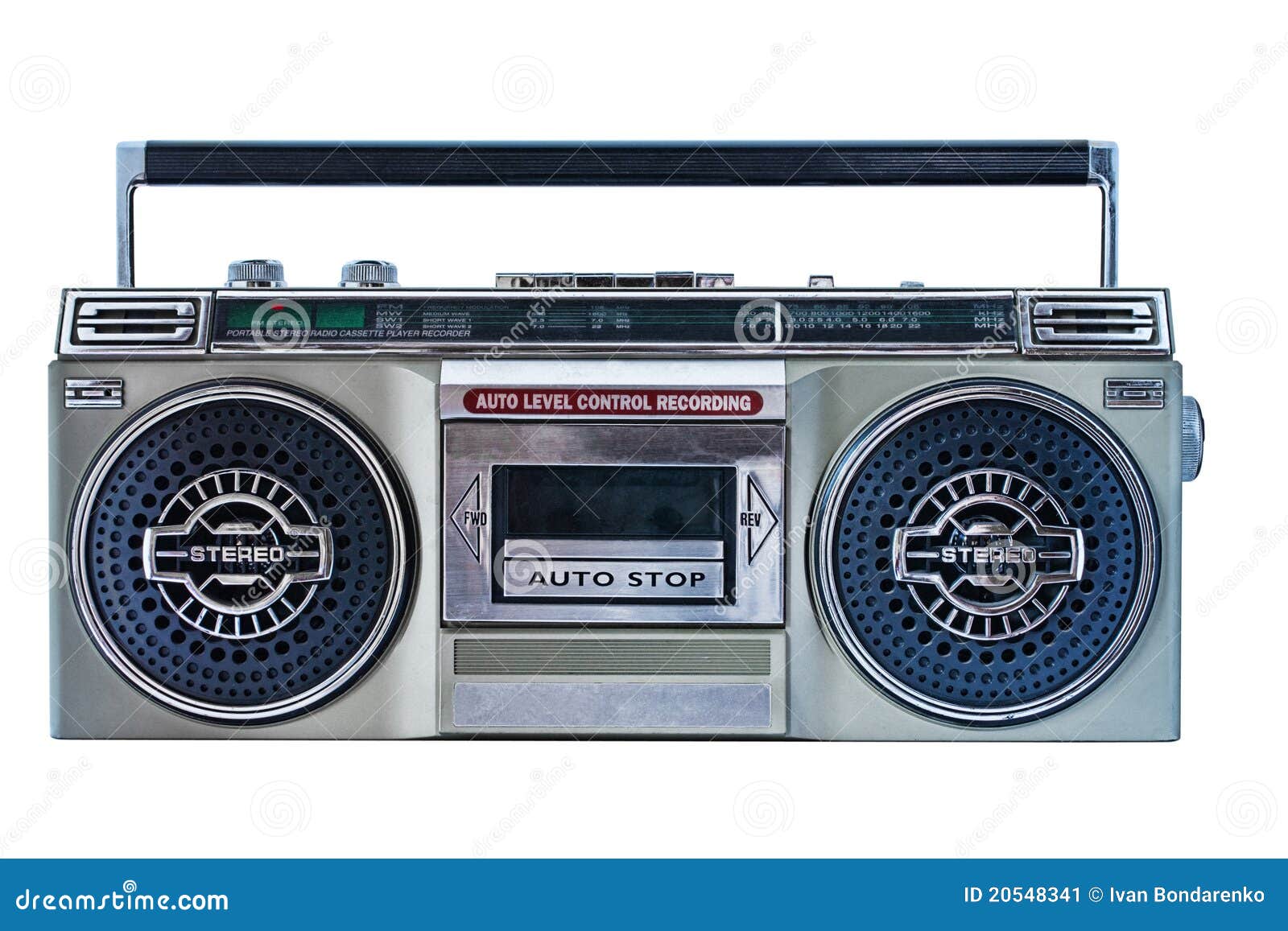 Retro ghetto blaster stock image. Image of system, deck - 20548341