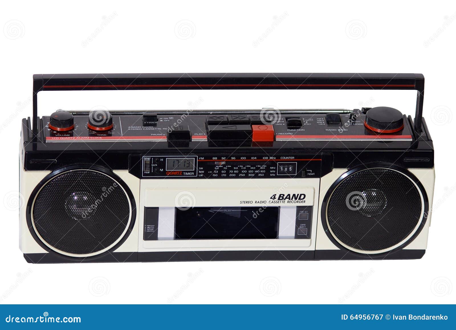 Retro ghetto blaster stock image. Image of recorder, retro - 64956767