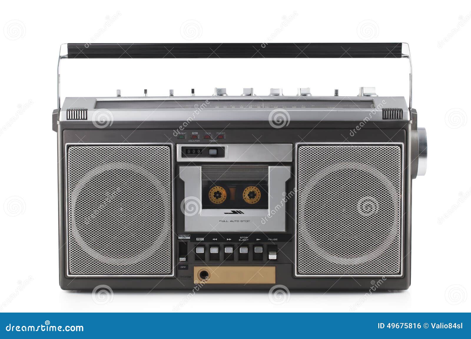 Retro Ghetto Blaster, Isolated On White With Clipping Path Royalty-Free ...