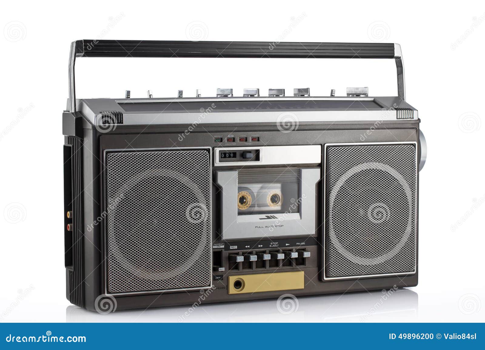 Retro Ghetto Blaster Isolated On White With Clipping Path Stock ...