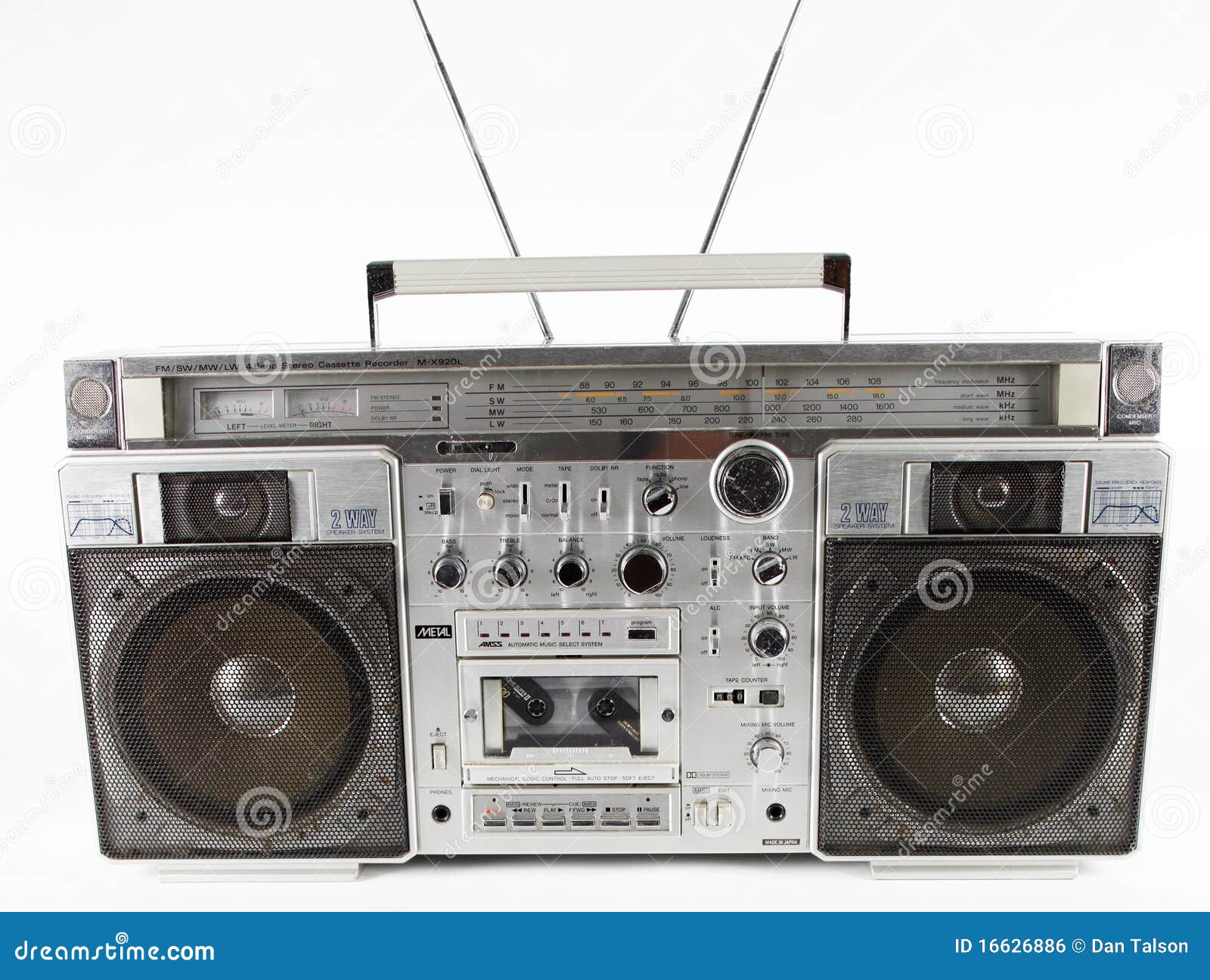 Retro ghettoblaster stock photo. Image of ghettoblaster - 16626886