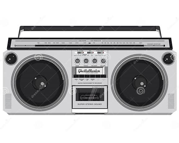 Retro ghettoblaster stock vector. Illustration of antique - 28164894