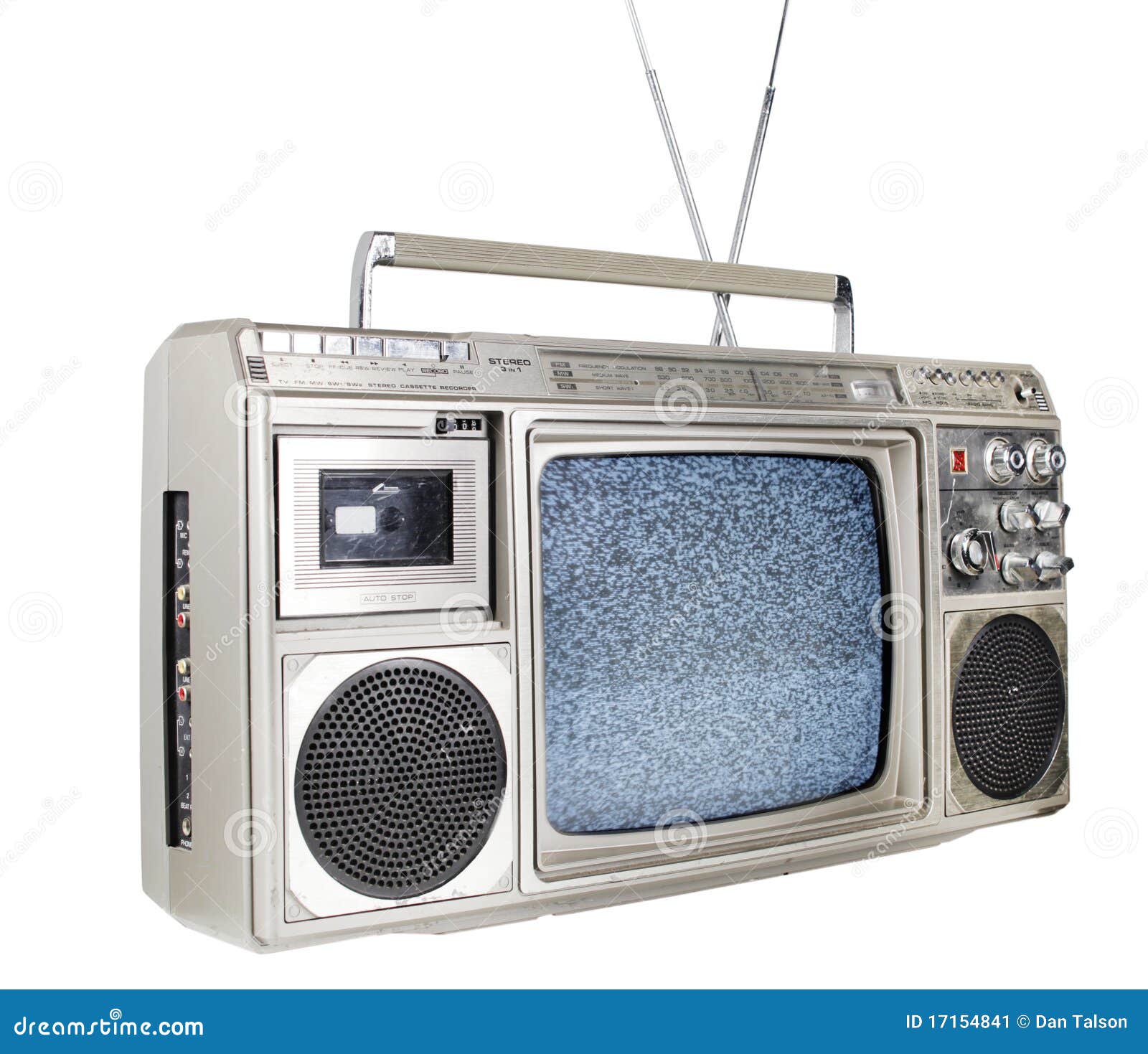 Retro Ghettoblaster Television Stock Image - Image: 17154841