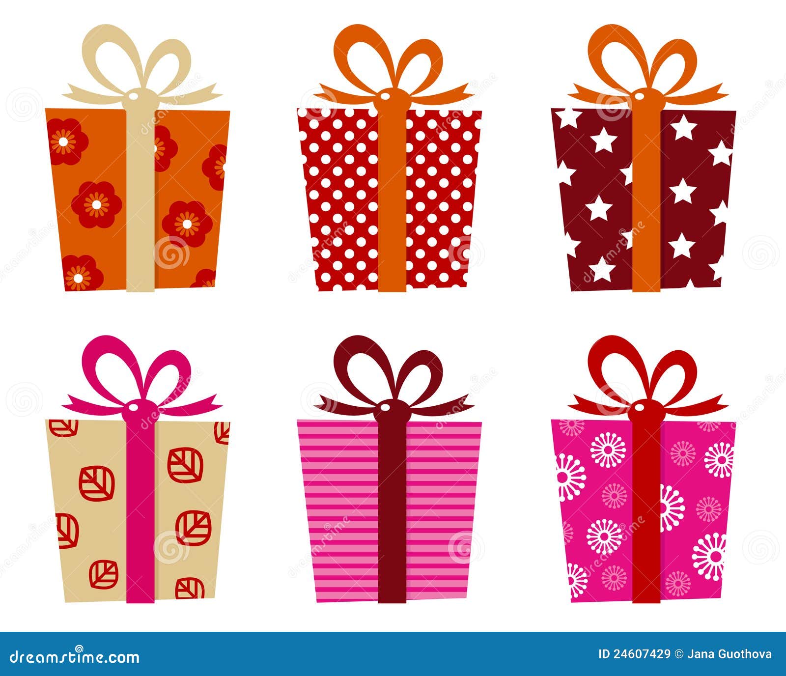 Retro gifts set stock vector. Illustration of decor, boxes - 24607429