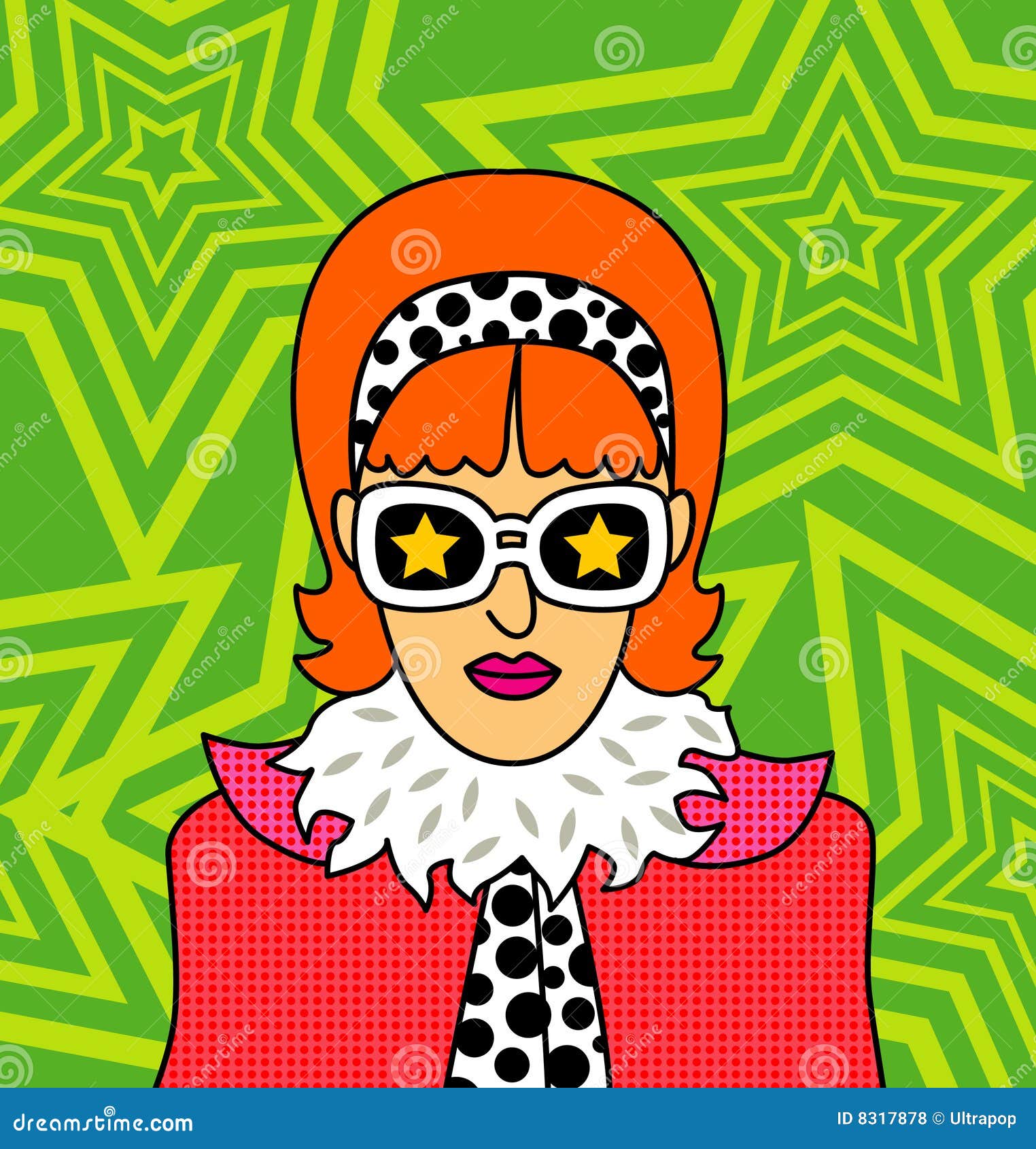 Retro girl stock vector. Illustration of female, culture - 8317878