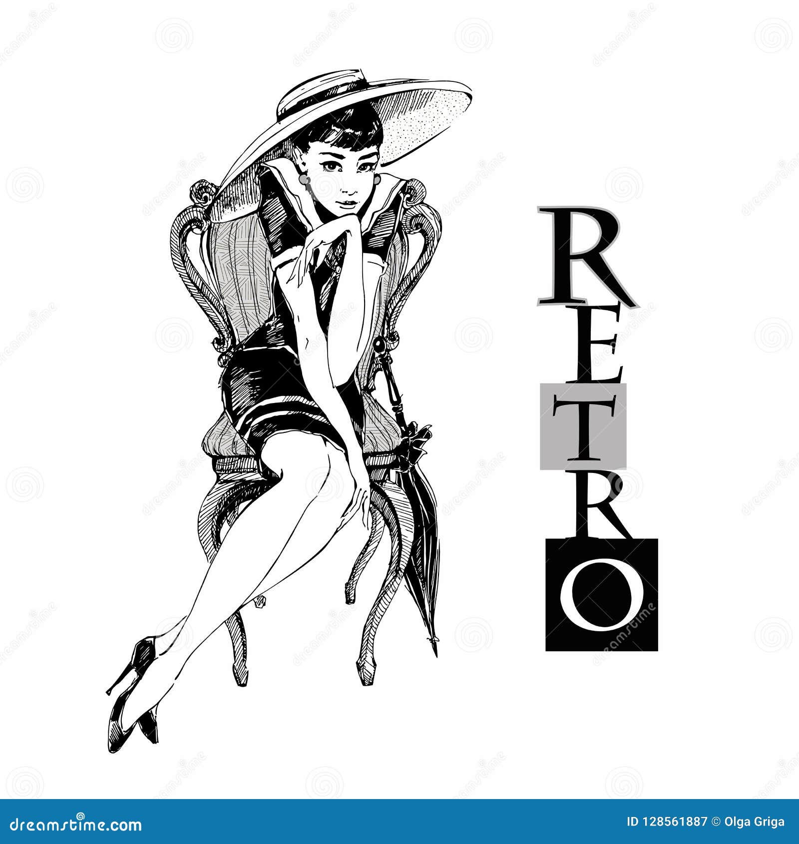 Elegant Lady Flat Vector Character | CartoonDealer.com #167025232