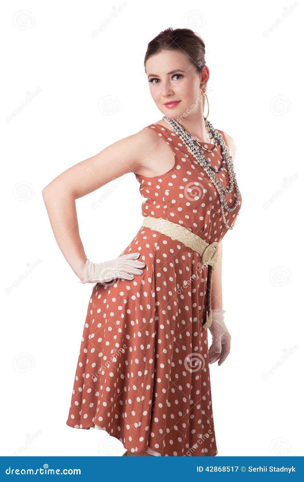 Retro girl stock image. Image of dress, girl, grandmother - 42868517