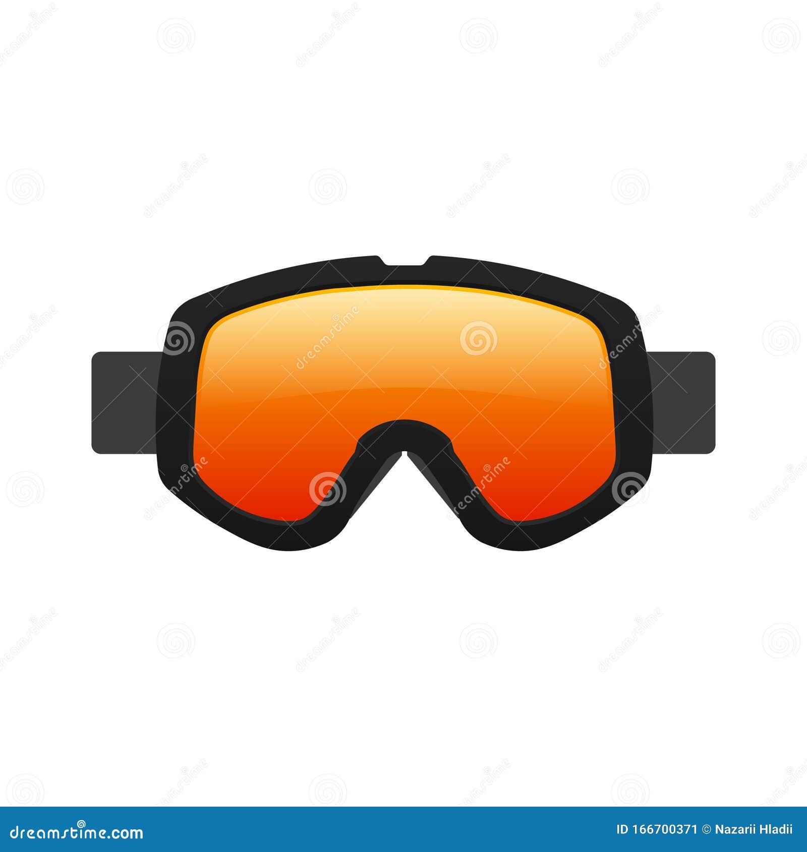 Retro Goggles. Vector Illustration, Flat Design. Isolated. Stock Vector ...