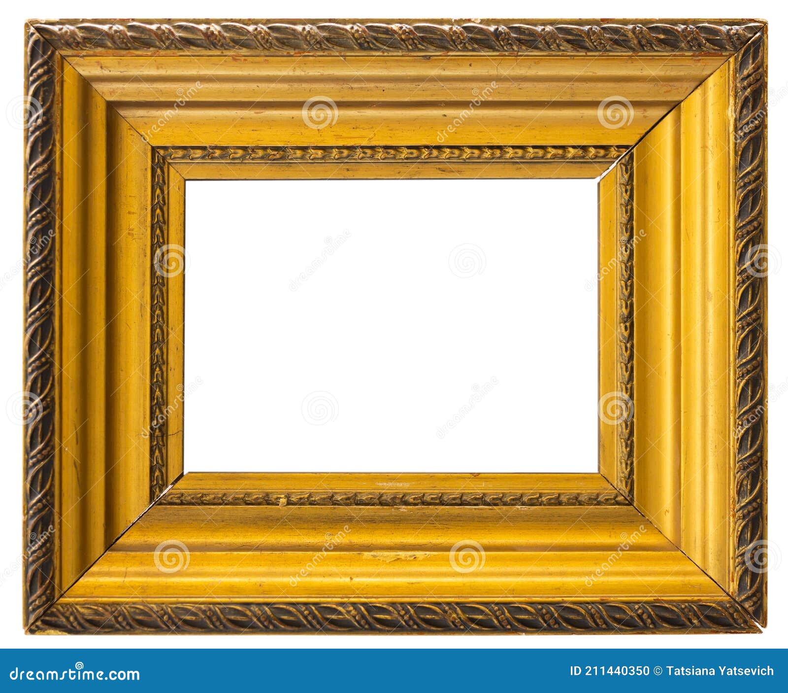 Beautiful Rectangular Frame for a Mirror on Isolated Background Stock ...