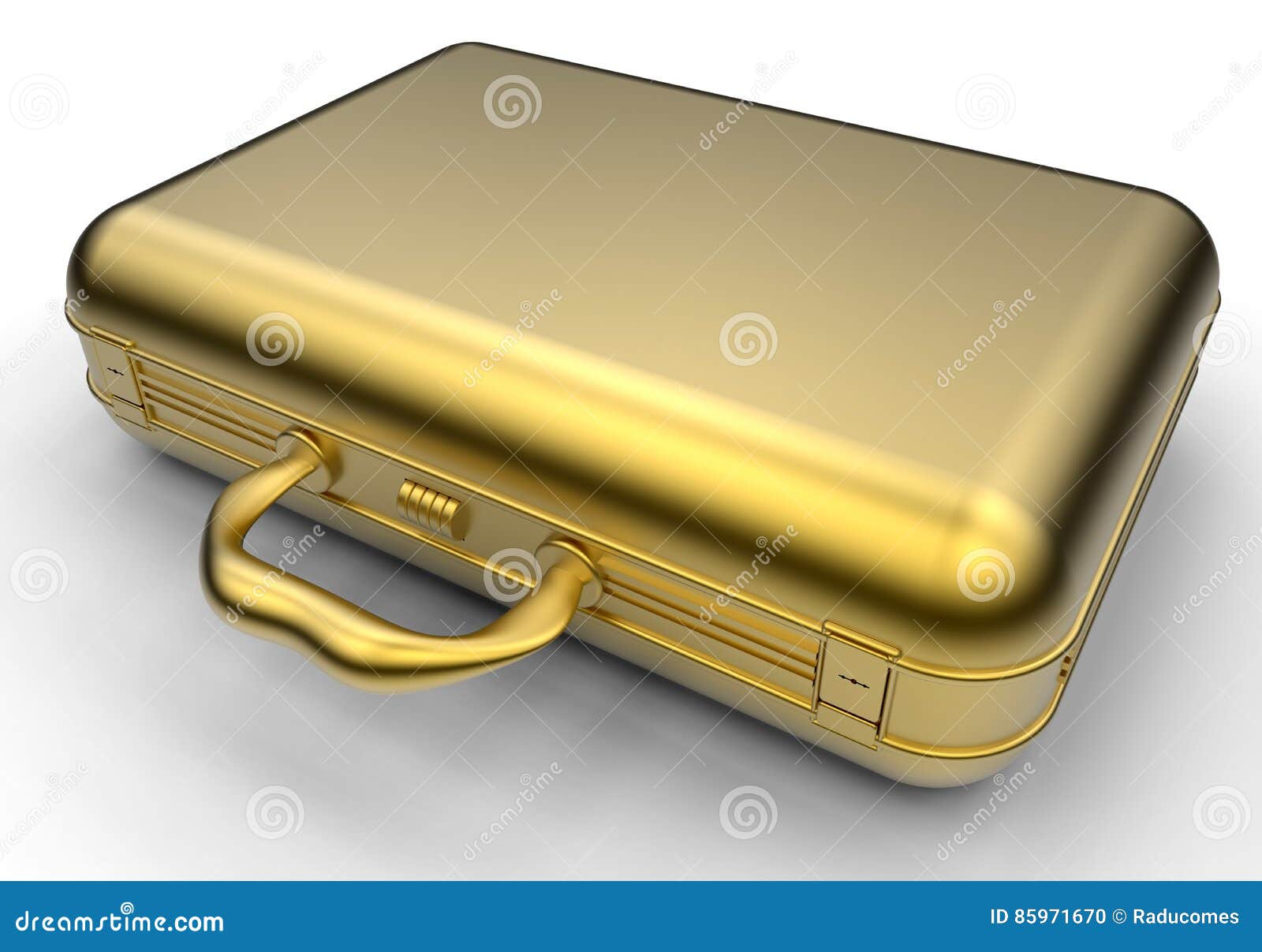 Retro- Goldener Aktenkoffer Stock Abbildung - Illustration von ...