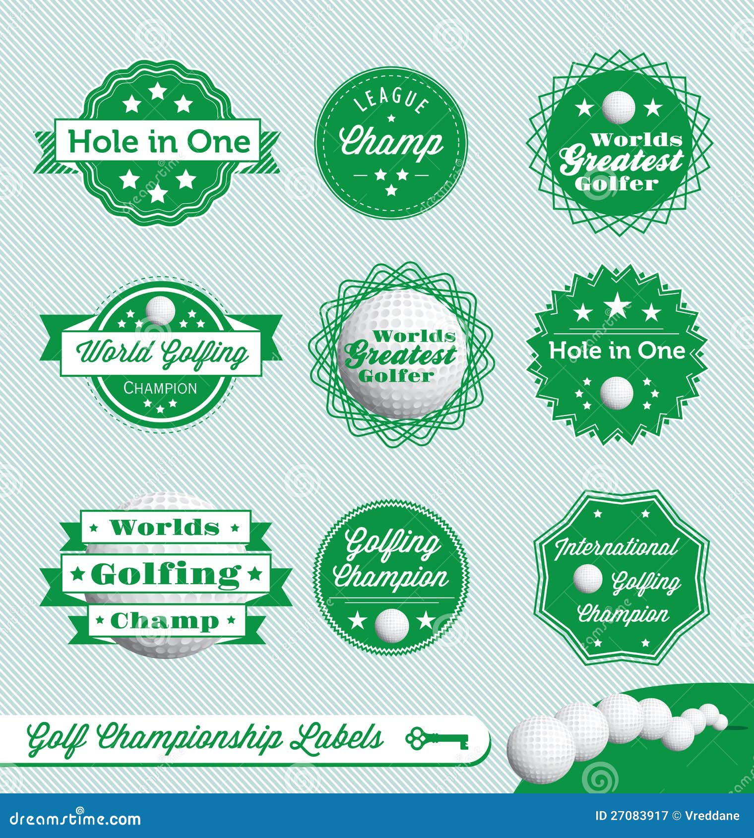 Retro Golf Labels and Stickers Stock Vector - Illustration of champion ...