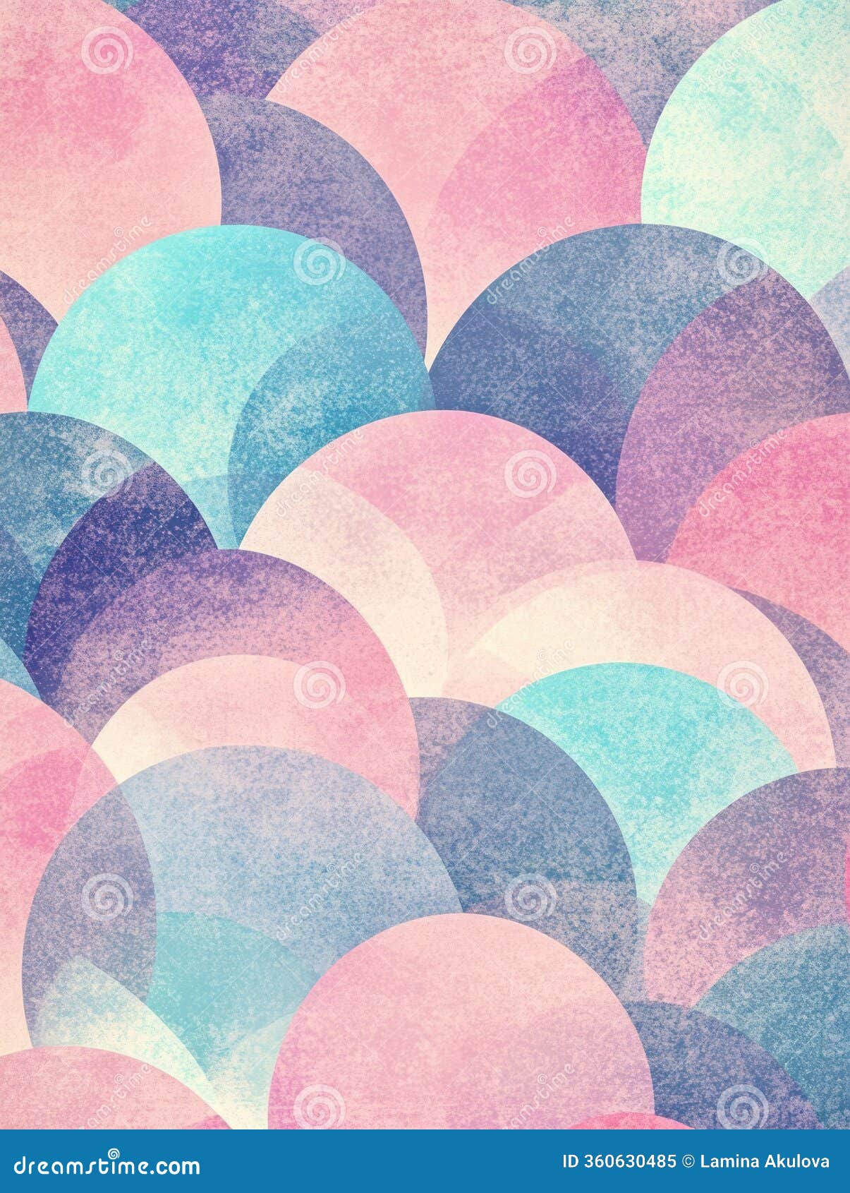Retro Gradient Background with Faded Pastel Circles for Vintage Design ...
