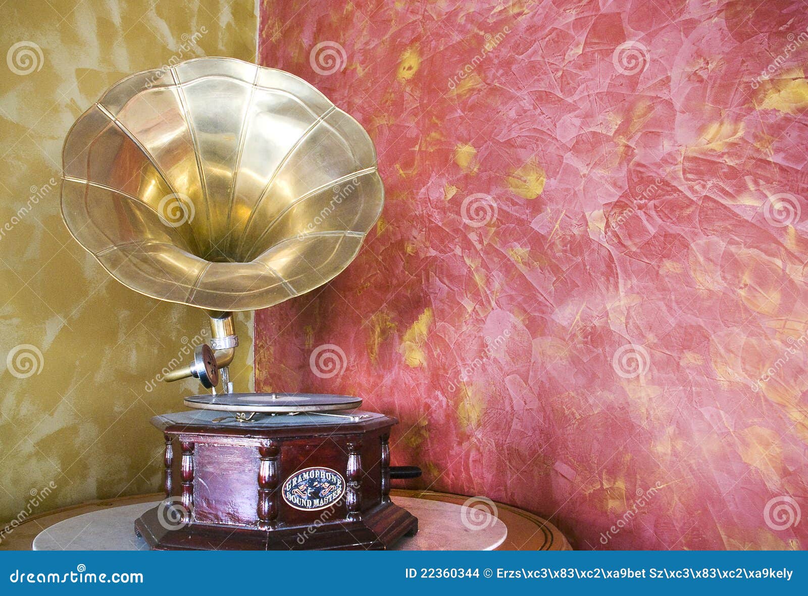 Retro gramophone stock photo. Image of sound, colors - 22360344