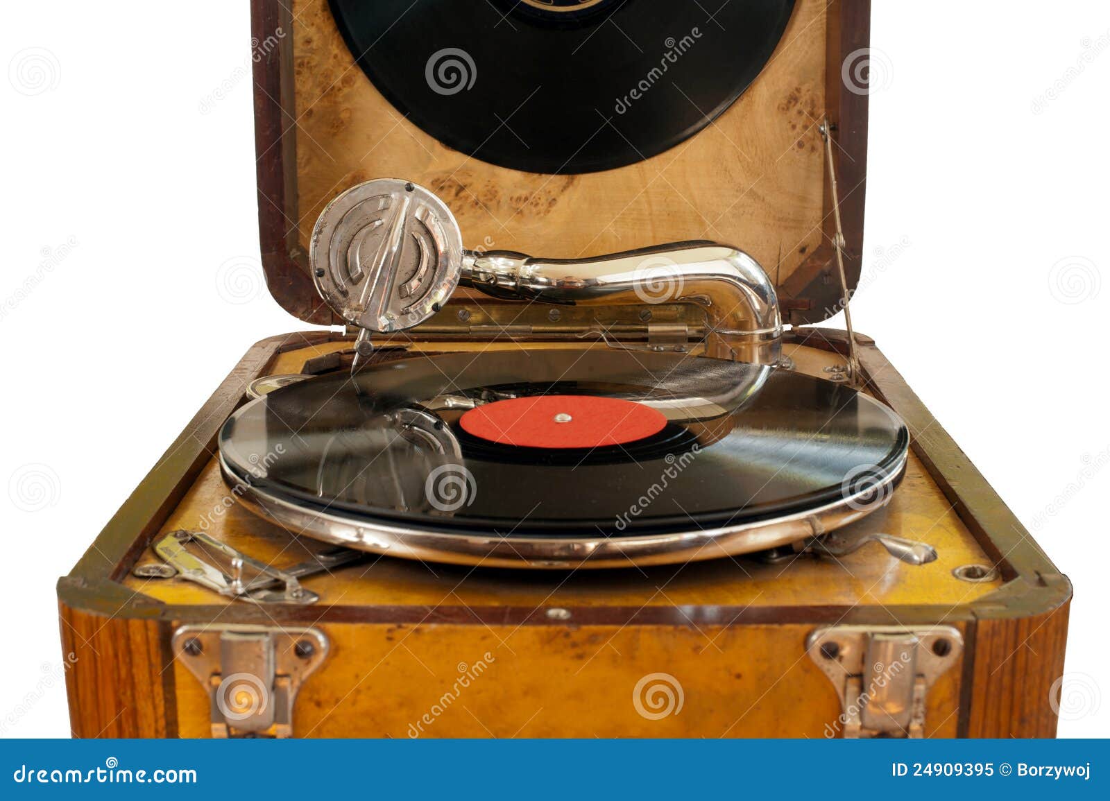 Retro gramophone stock image. Image of isolated, audio - 24909395