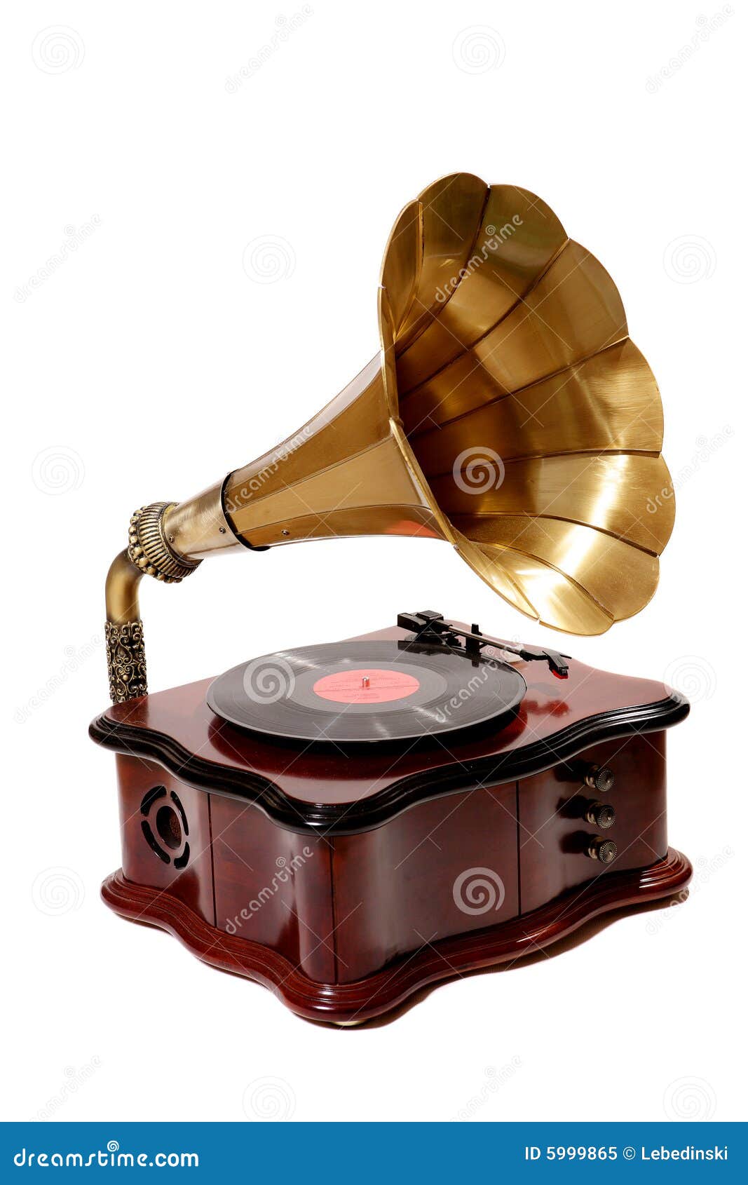 Retro gramophone stock image. Image of hooter, fashioned - 5999865