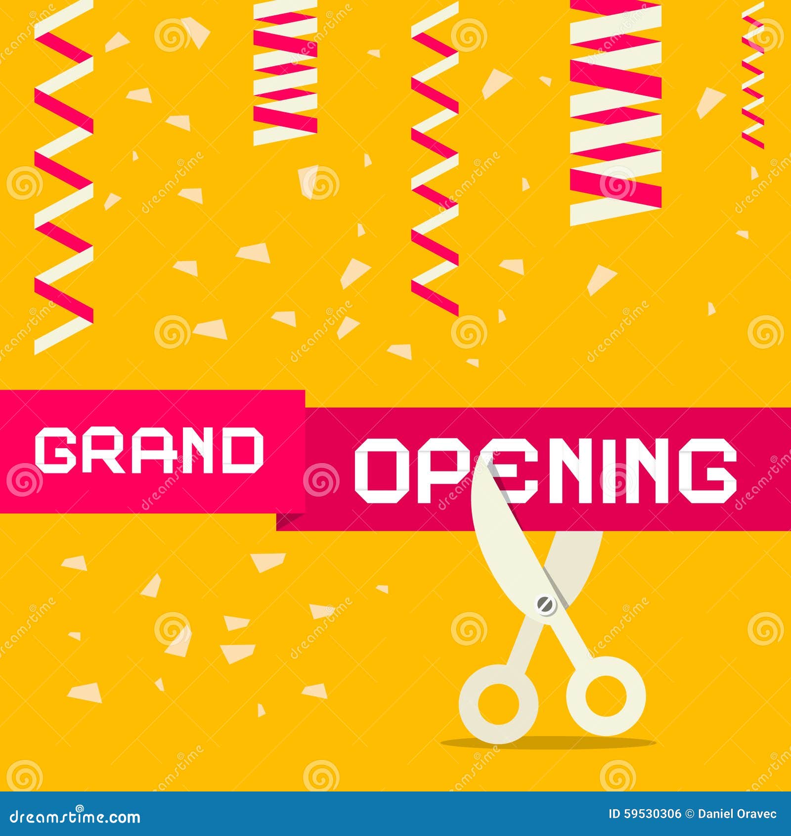 Retro Grand Opening Vector Illustration Stock Illustration ...