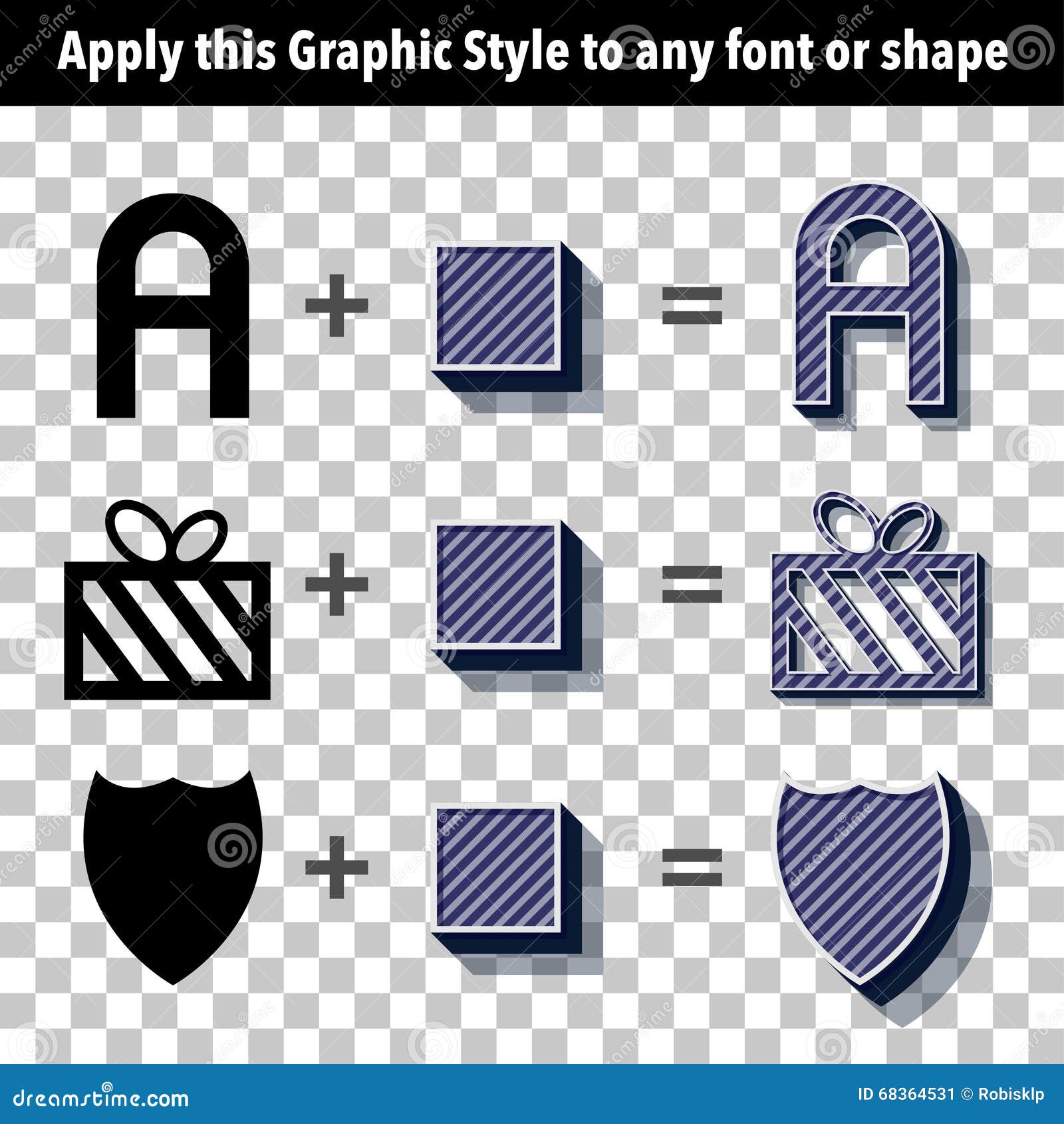 Retro Graphic Style for Text and Shapes Stock Vector - Illustration of ...