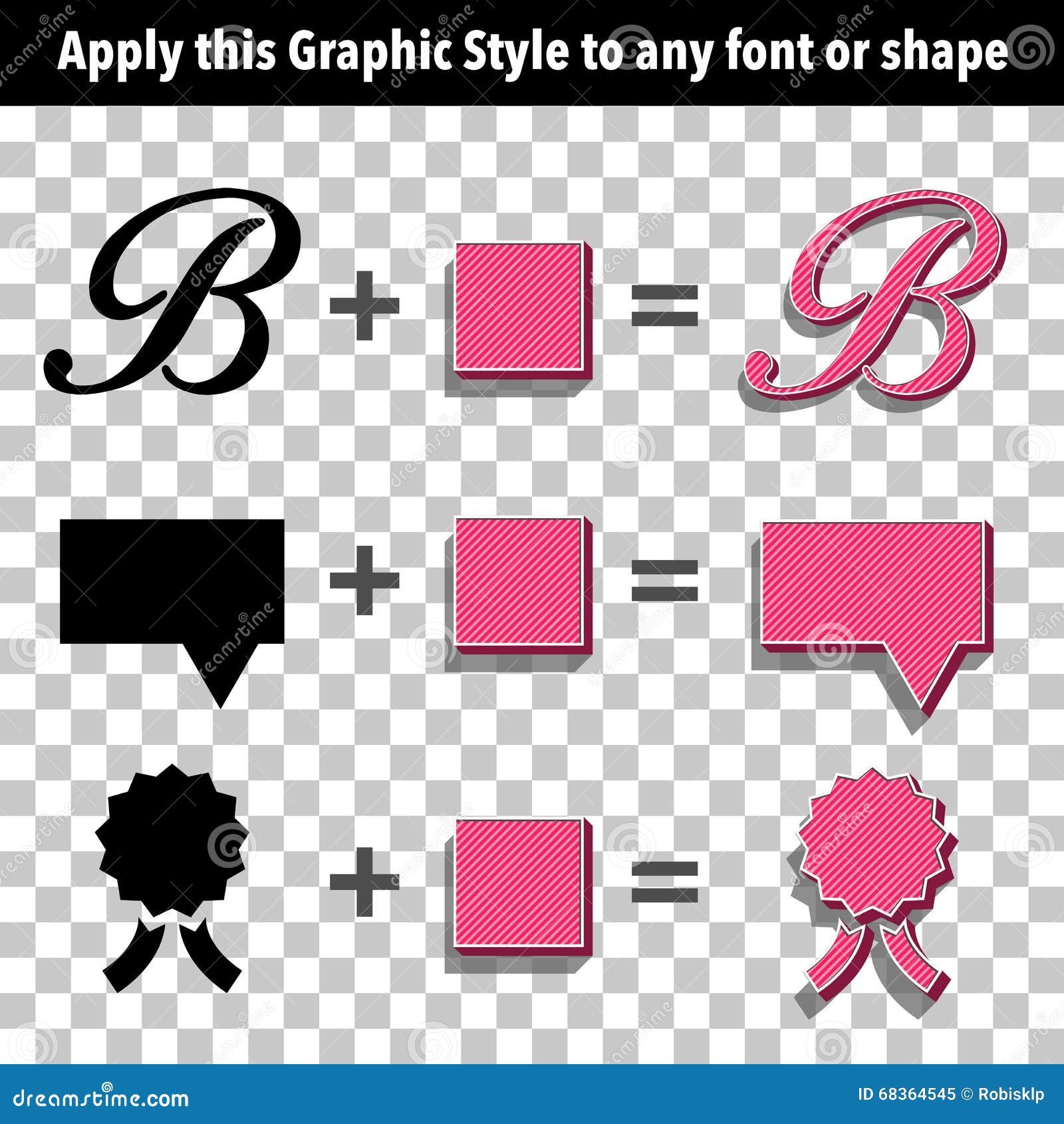 Retro Graphic Style for Text and Shapes Stock Vector - Illustration of ...