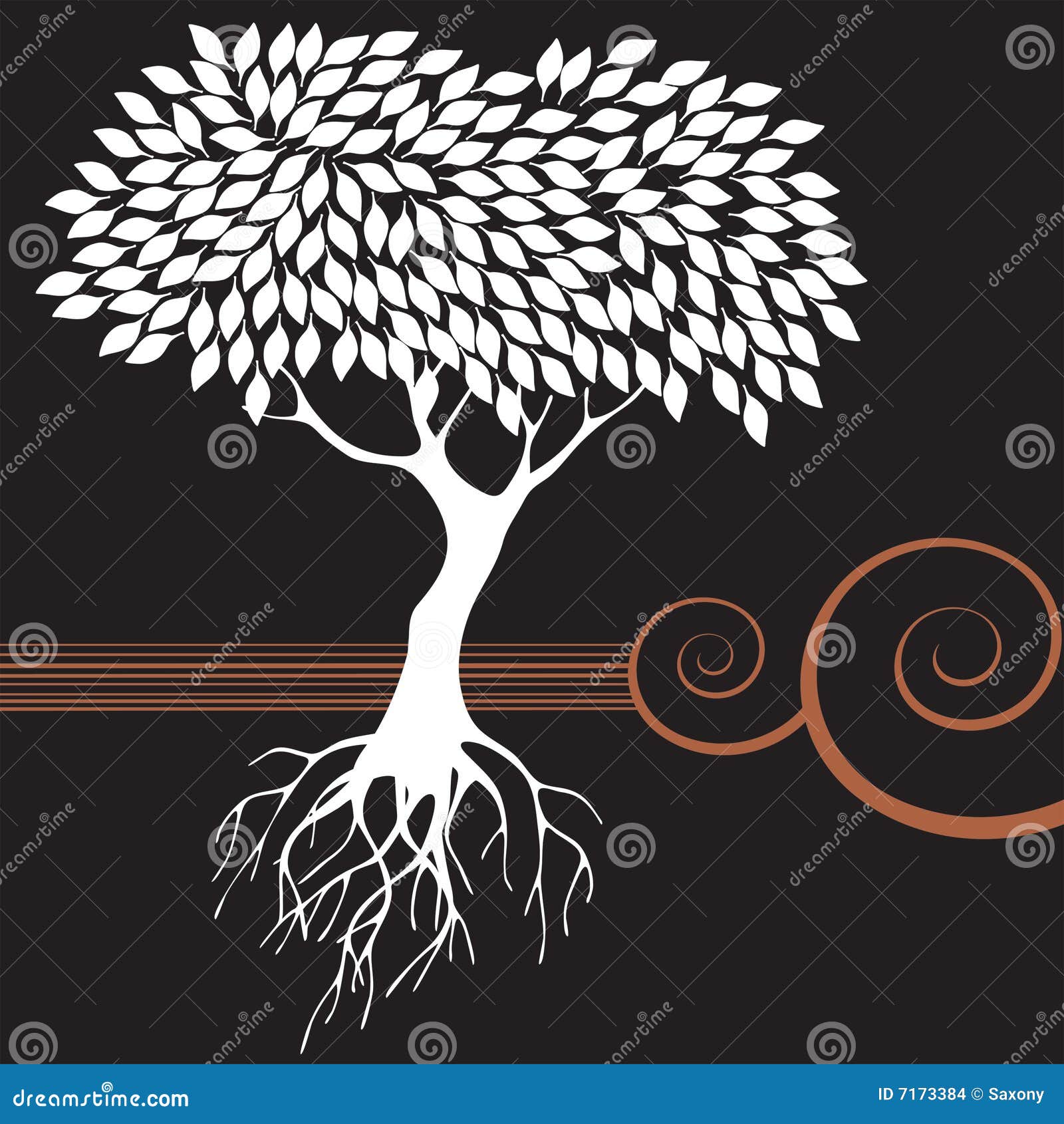 Retro Graphic Tree stock vector. Illustration of graphic - 7173384