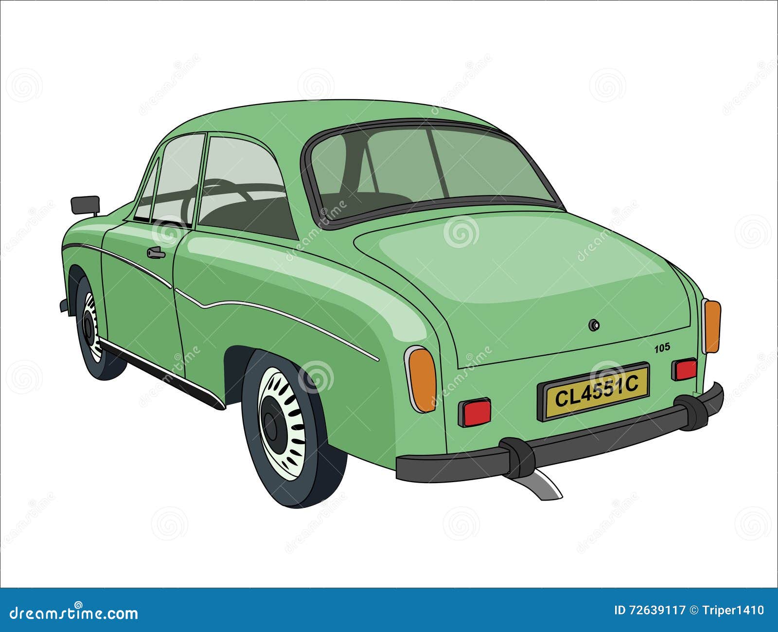 Retro Green Car stock vector. Illustration of retro, corel - 72639117