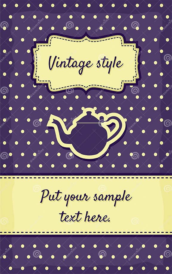 Retro Greeting Card Template Design Stock Vector - Illustration of ...