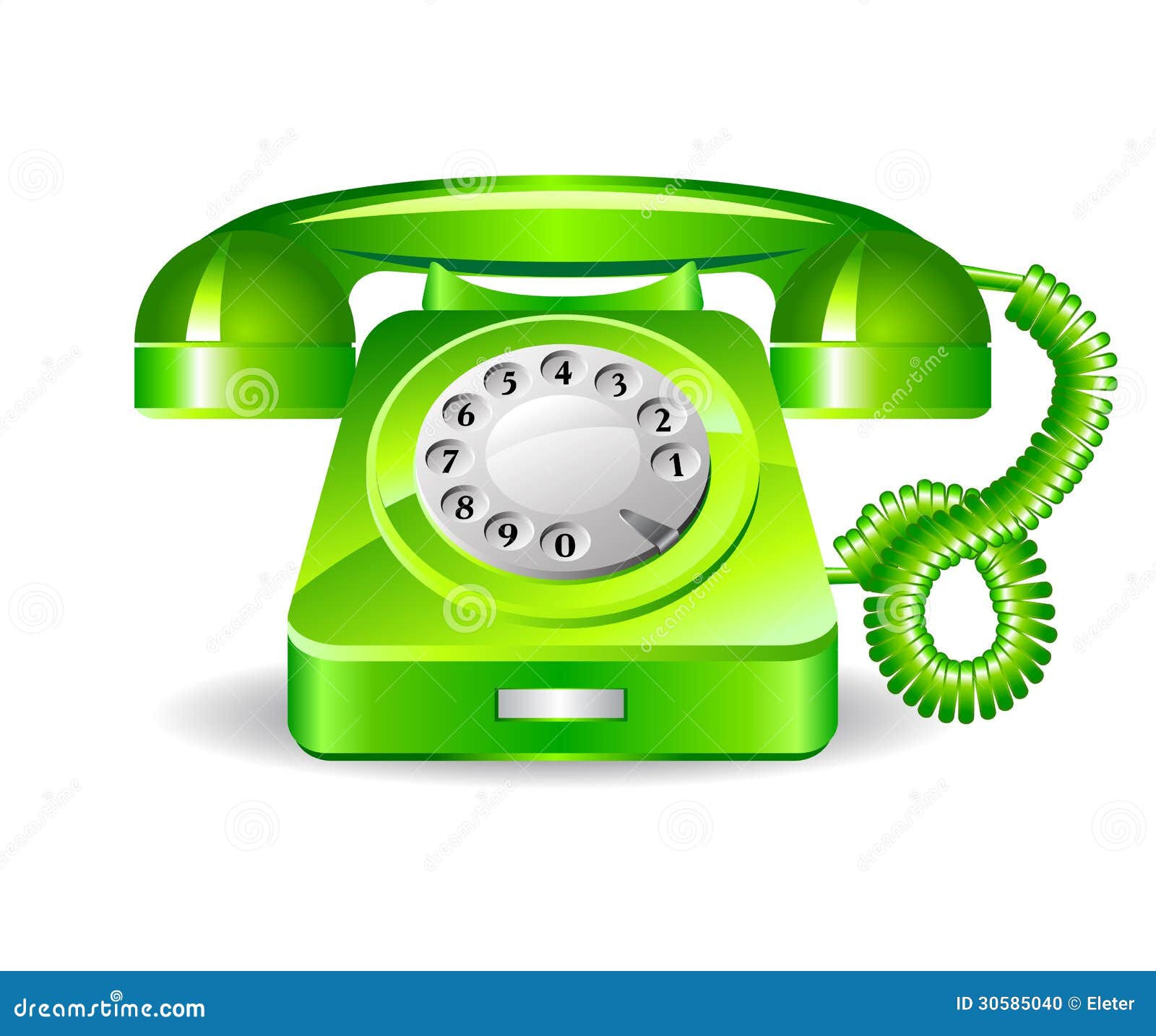 Retro groene telefoon vector illustratie. Illustration of lijn - 30585040