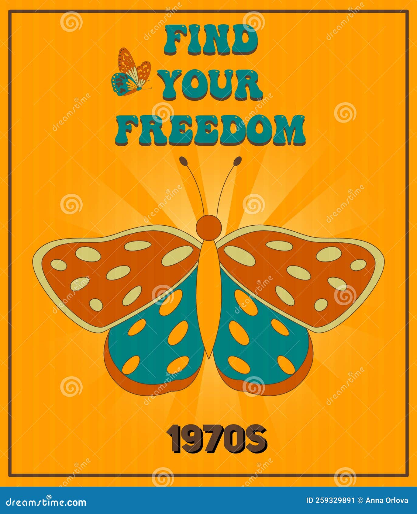 Retro Groovy Posters 60s 70s with Groovy Butterfly for Cards, Stickers ... Retro Groovy Posters 60s 70s with Groovy Butterfly for Cards, Stickers ...