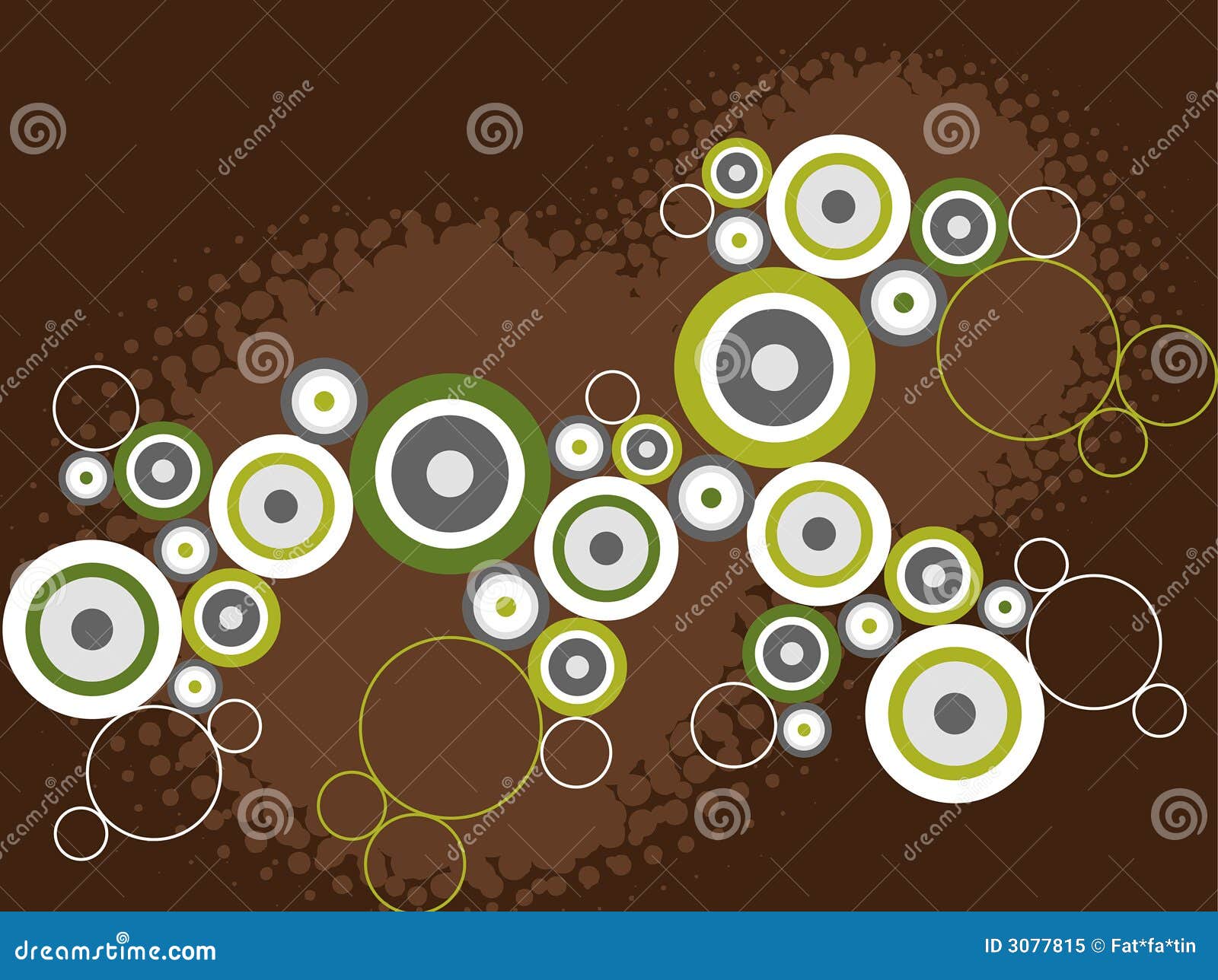 Retro Grunge Circles on Brown Stock Vector - Illustration of artistic ...