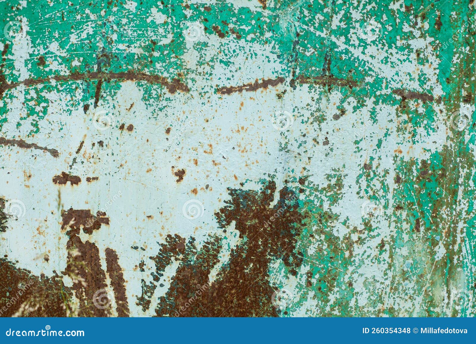 White Rust Metal Decayed Crumpled Sheet Wide Background. Royalty-Free ...